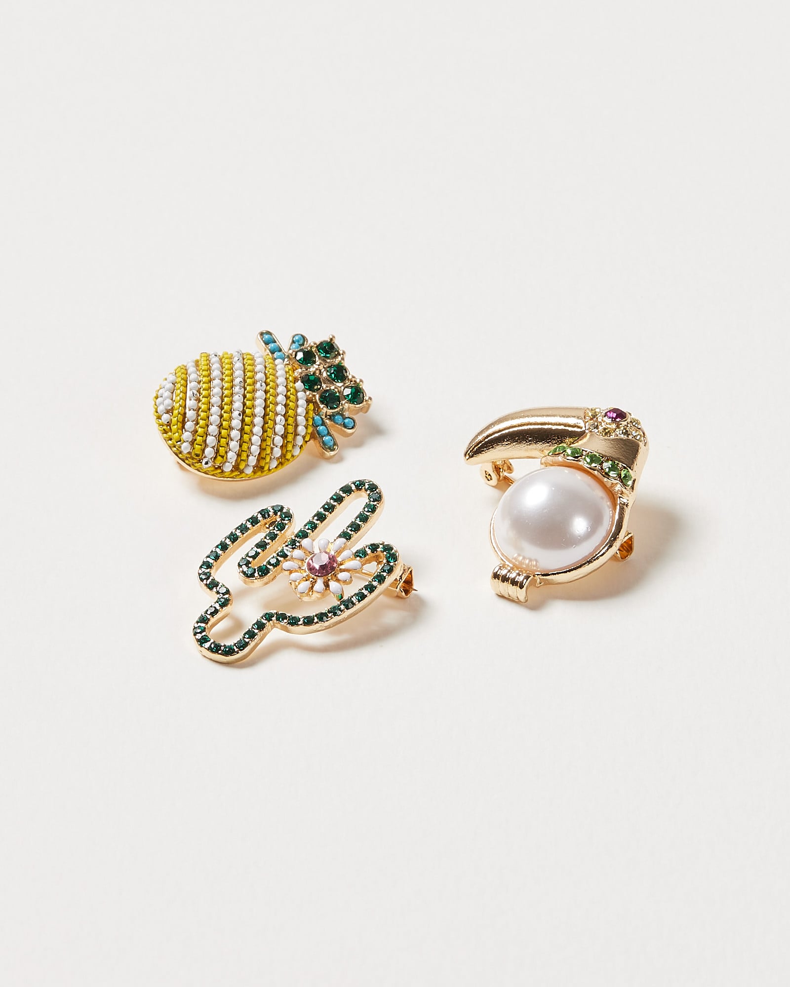 Paradise Brooches Pack of Three | Oliver Bonas