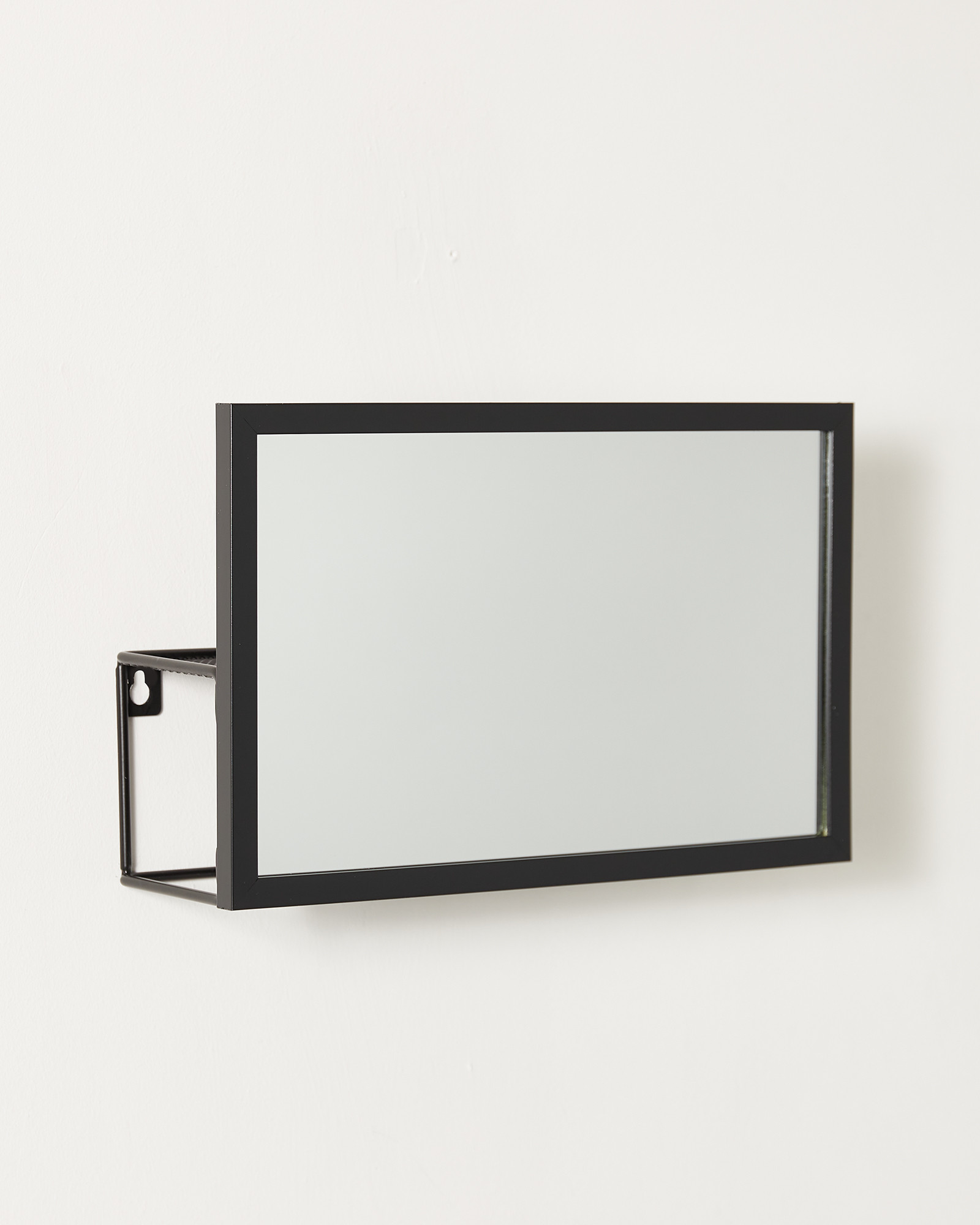 Black Rectangle Wall Mirror with Hidden Storage | Oliver Bonas