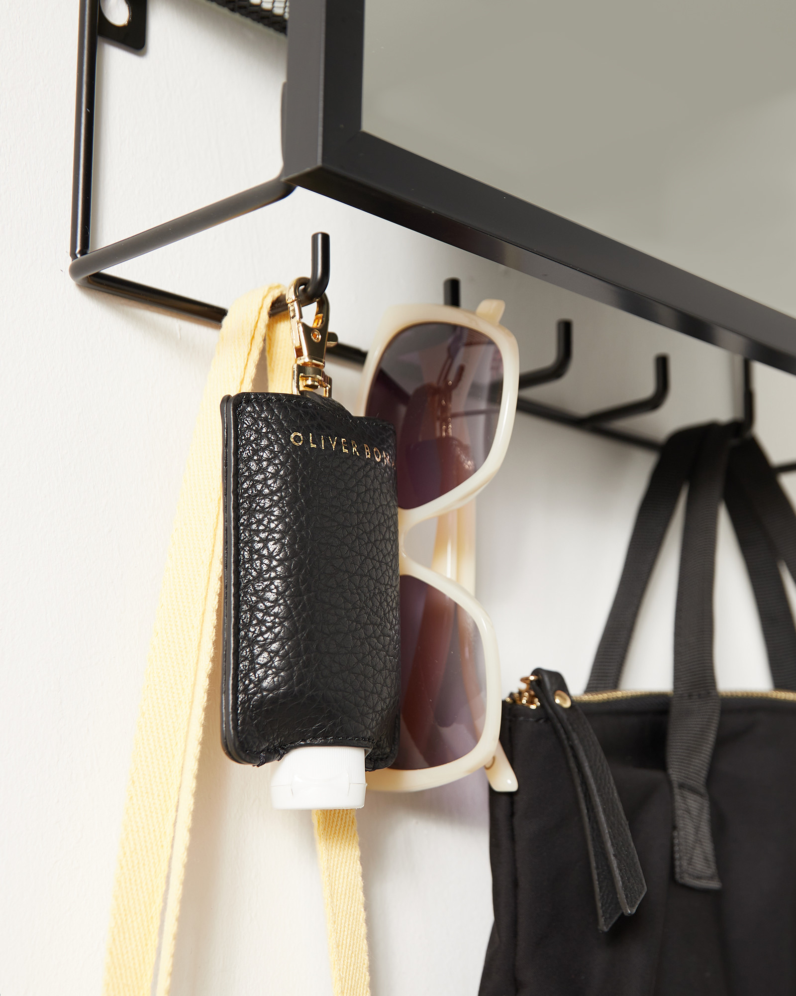 Black Rectangle Wall Mirror with Hidden Storage | Oliver Bonas