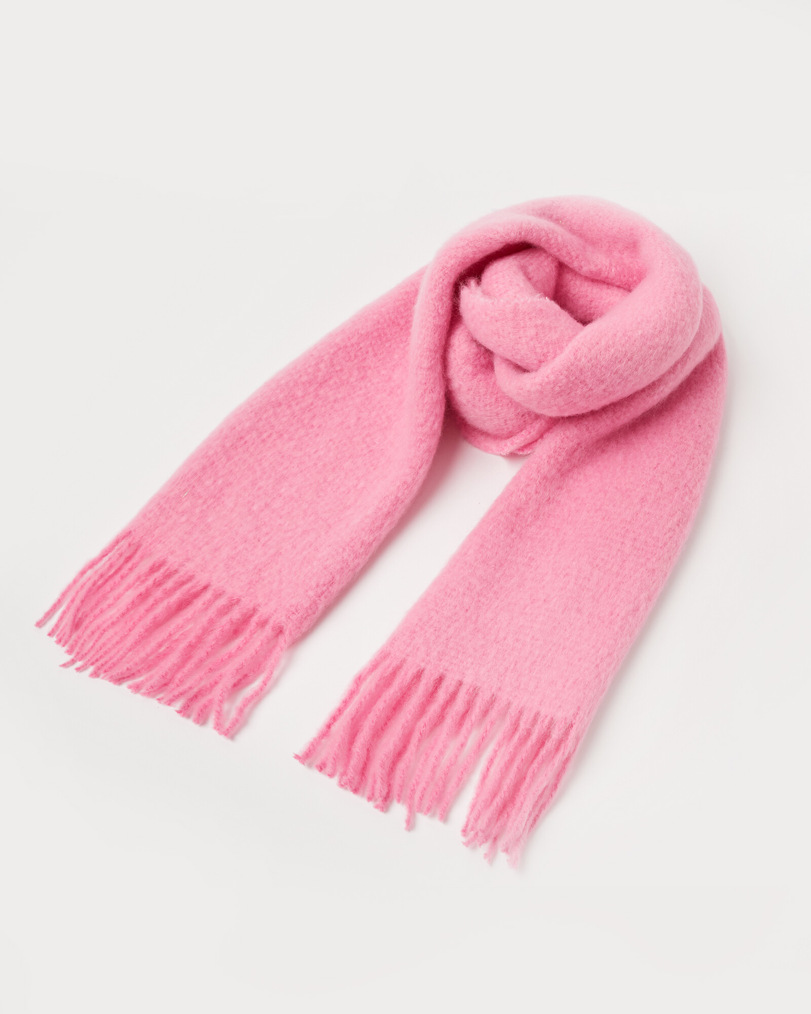 Super Soft Hot Pink Knitted Scarf | Oliver Bonas