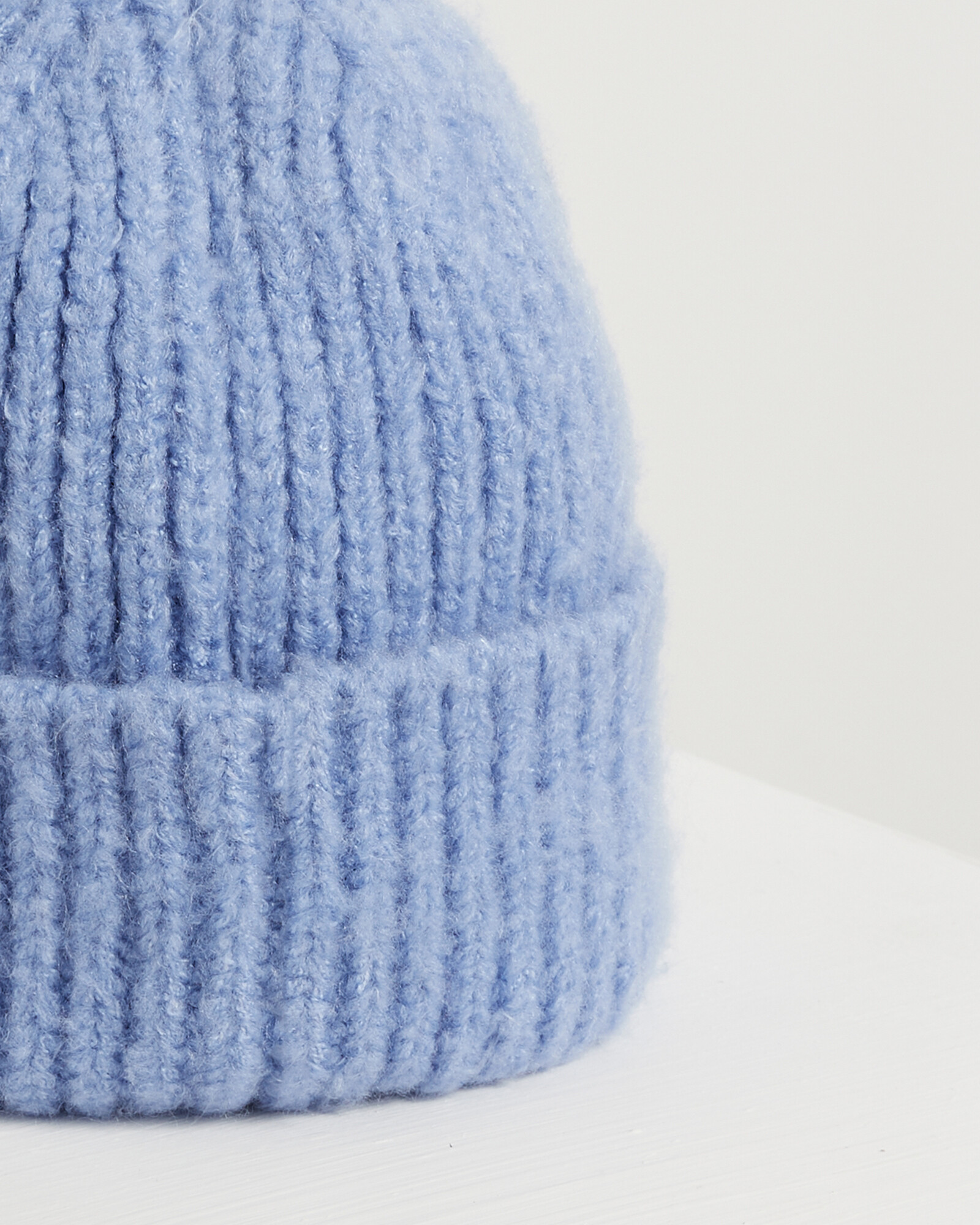 Soft Ribbed Knit Blue Beanie Hat | Oliver Bonas
