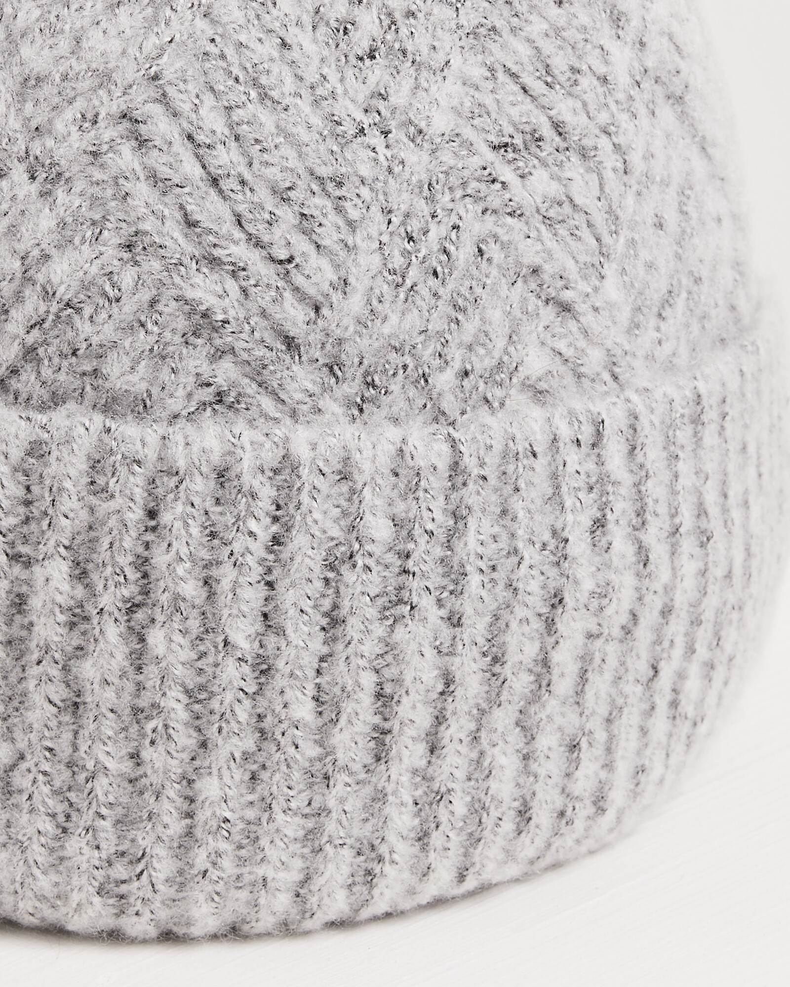 Textured Grey & Multicoloured Pom Knitted Beanie Hat | Oliver Bonas