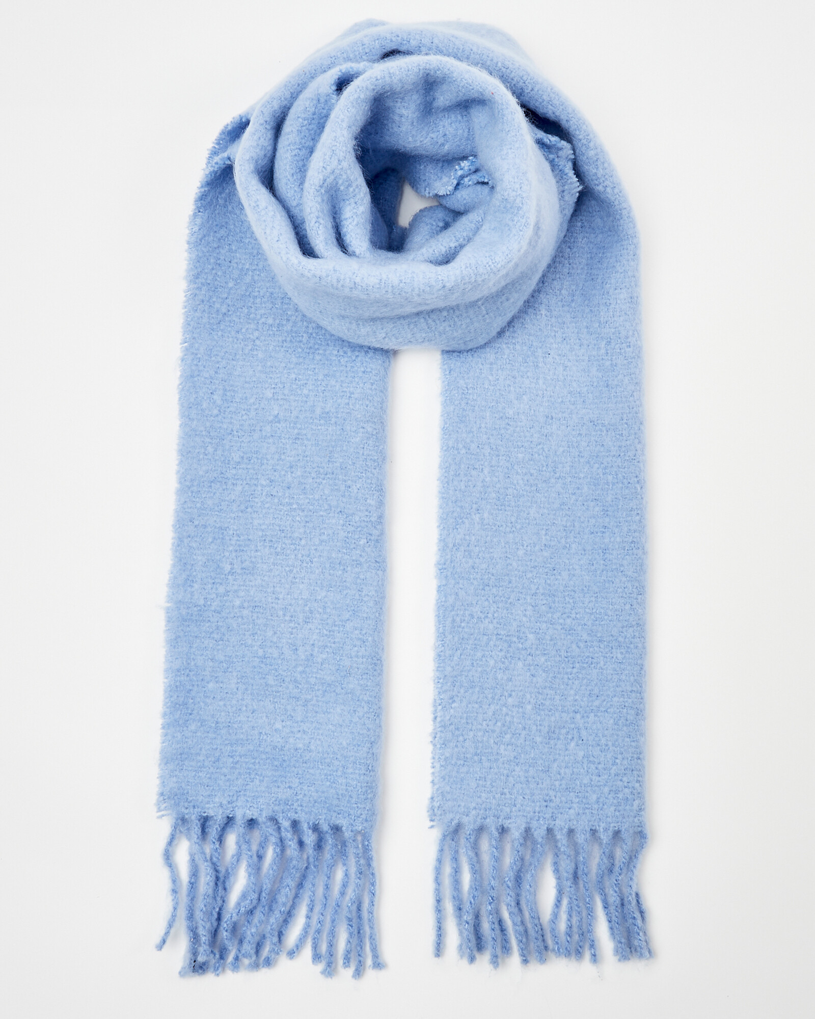 Soft Touch Blue Knitted Scarf | Oliver Bonas