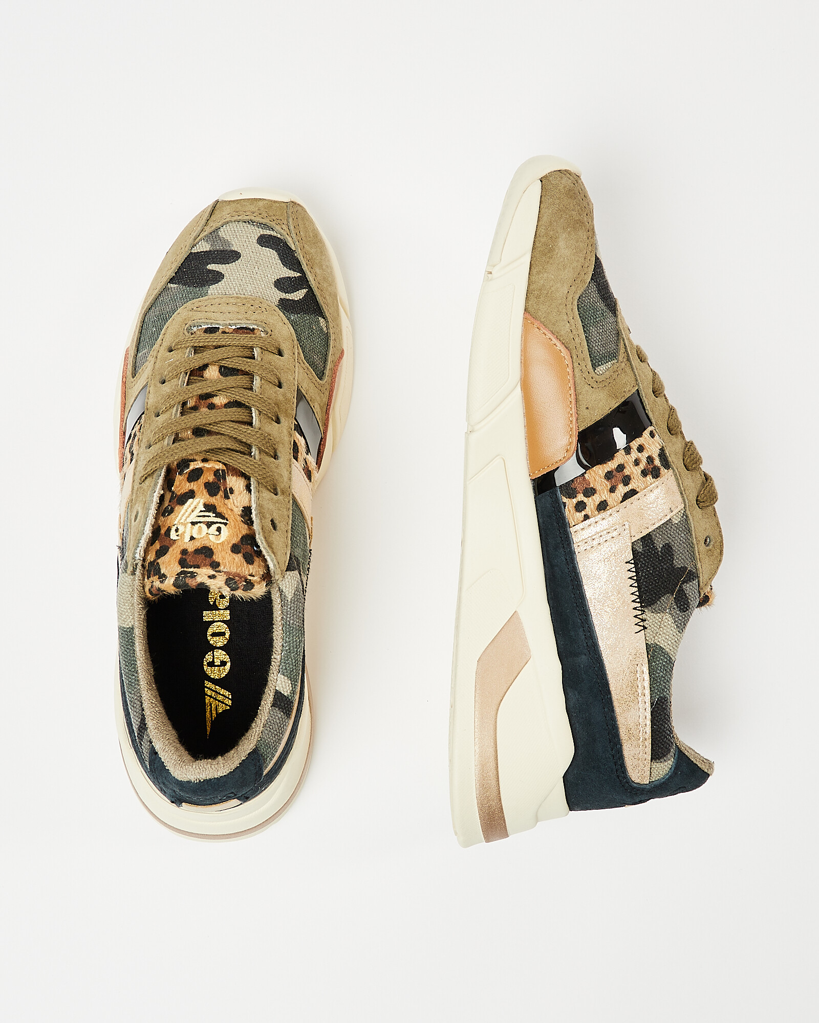 Gola Eclipse Mode Camo & Leopard Print Trainers | Oliver Bonas