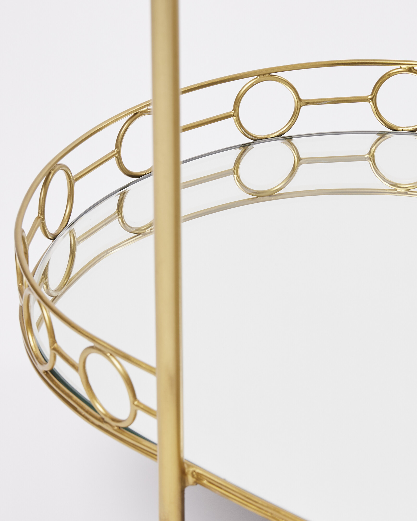 Lida Gold Metal & Glass Bar Trolley | Oliver Bonas