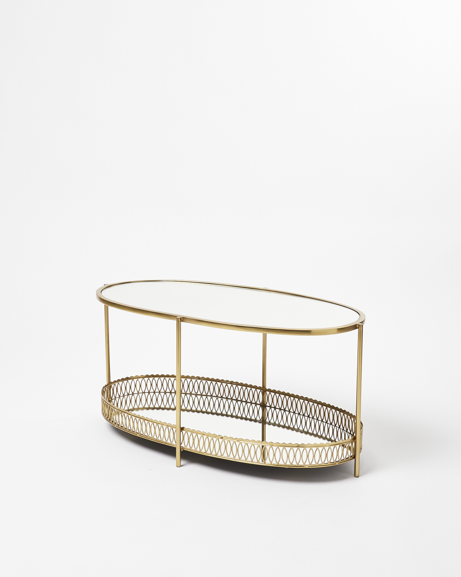 Lida Gold Metal & Glass Coffee Table | Oliver Bonas