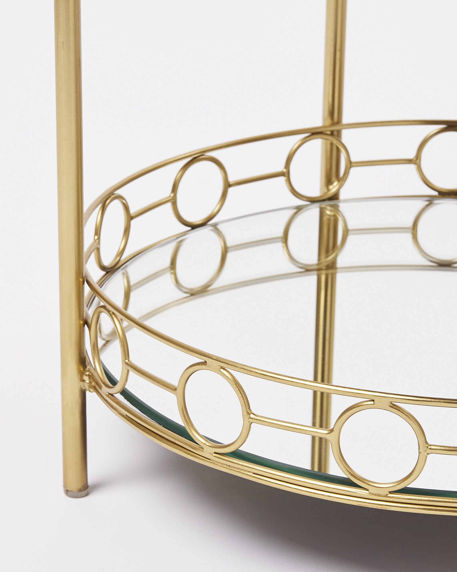 Lida Gold Metal & Glass Side Table | Oliver Bonas