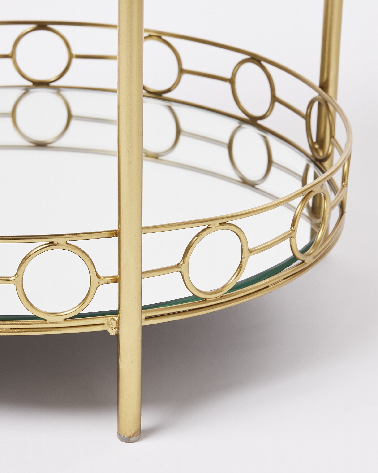 Lida Gold Metal & Glass Side Table | Oliver Bonas