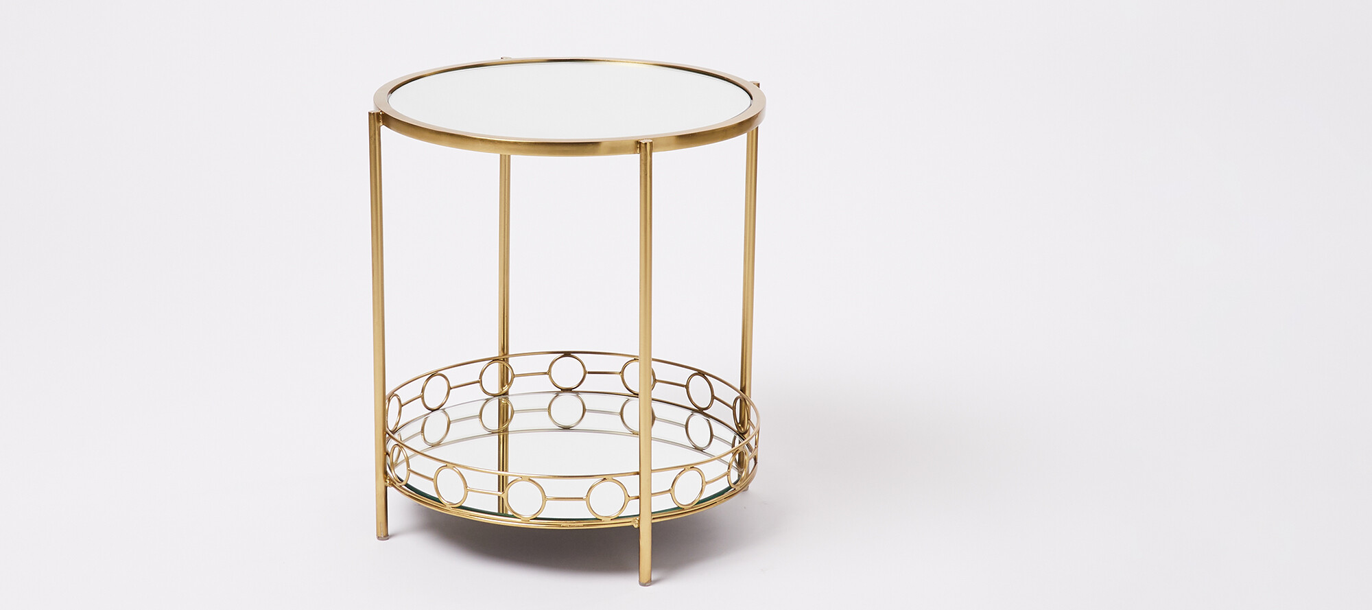 Lida Gold Metal & Glass Side Table | Oliver Bonas