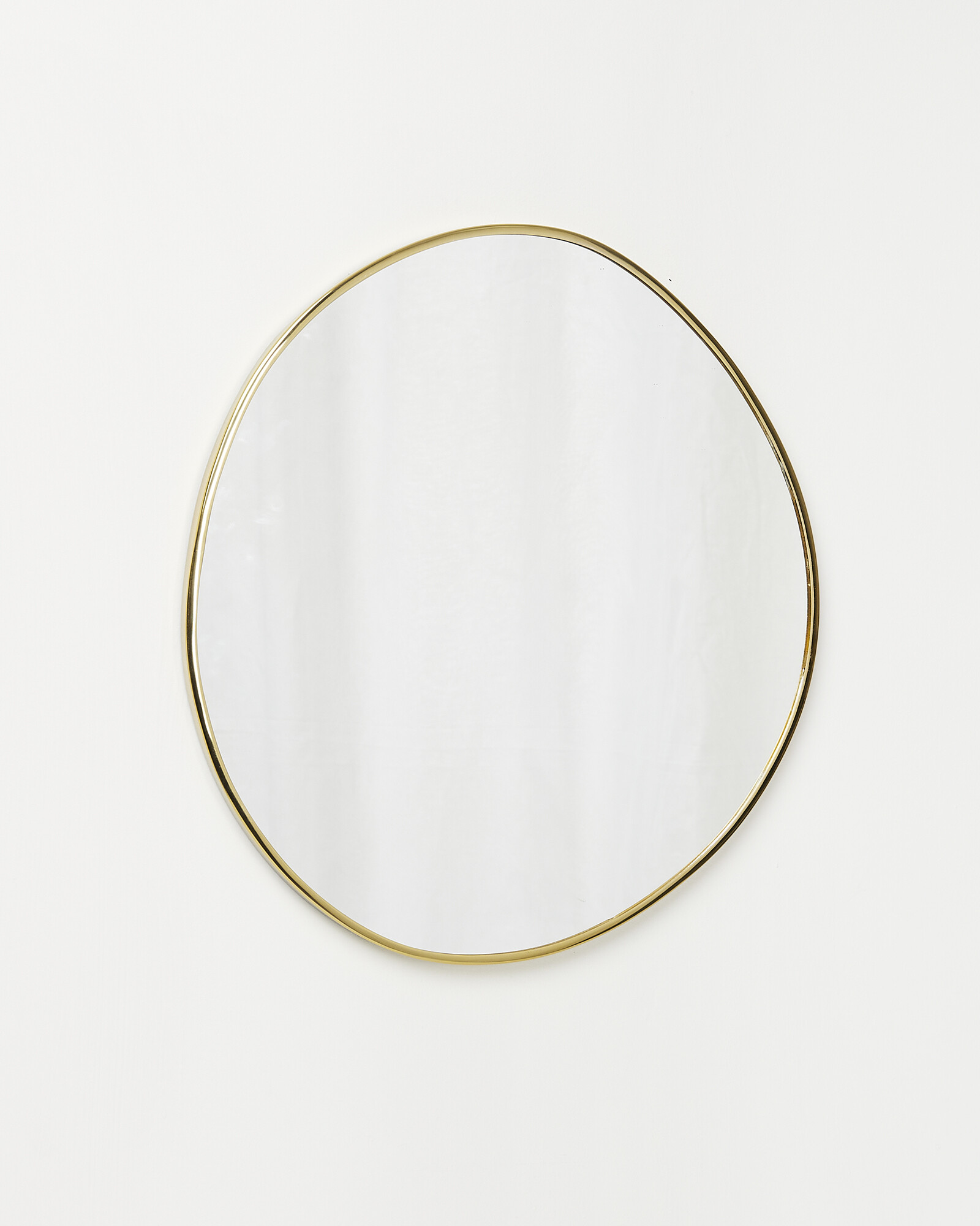 Gold Metal Round Pebble Wall Mirror | Oliver Bonas