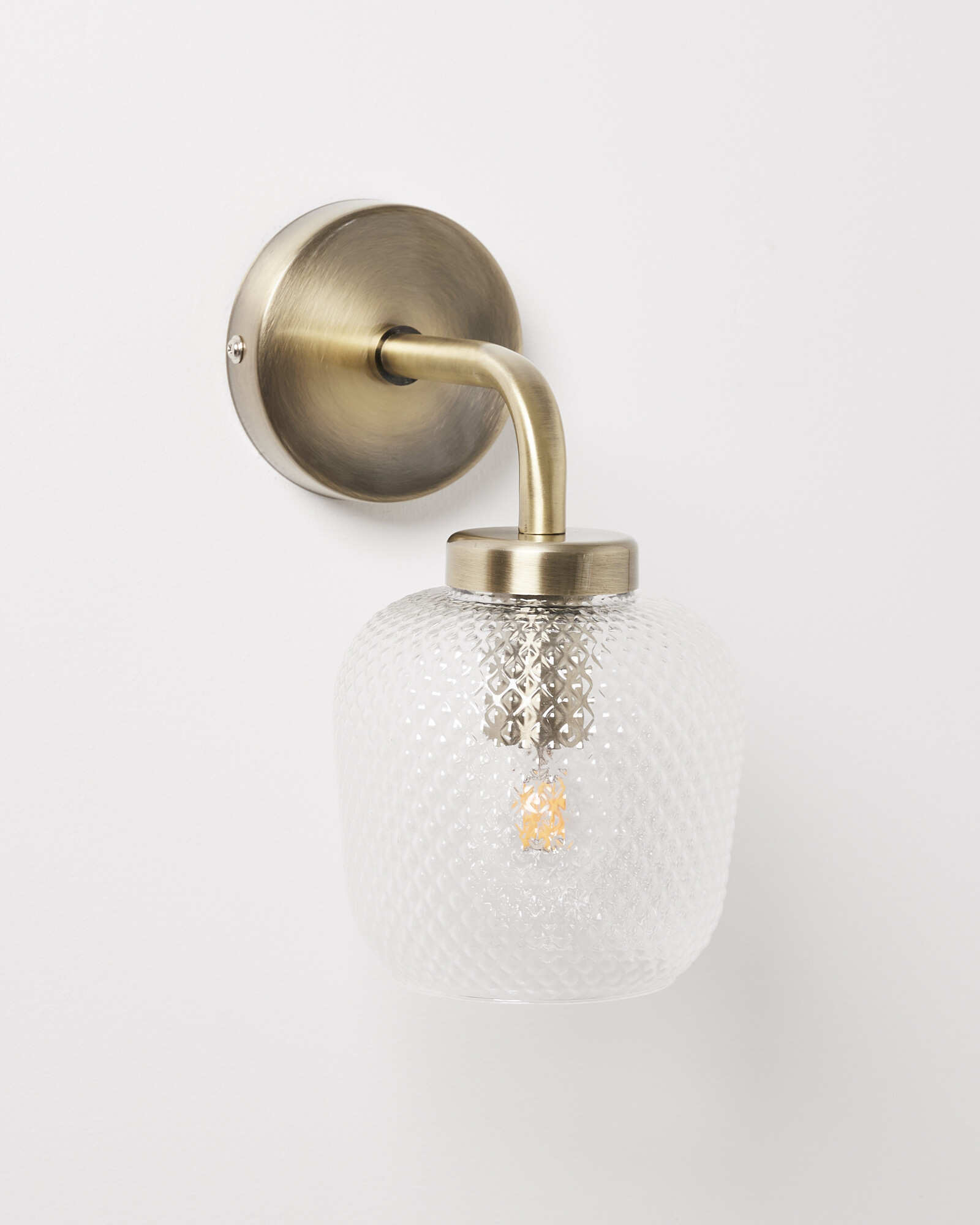 Luce Gold & Glass Wall Light | Oliver Bonas