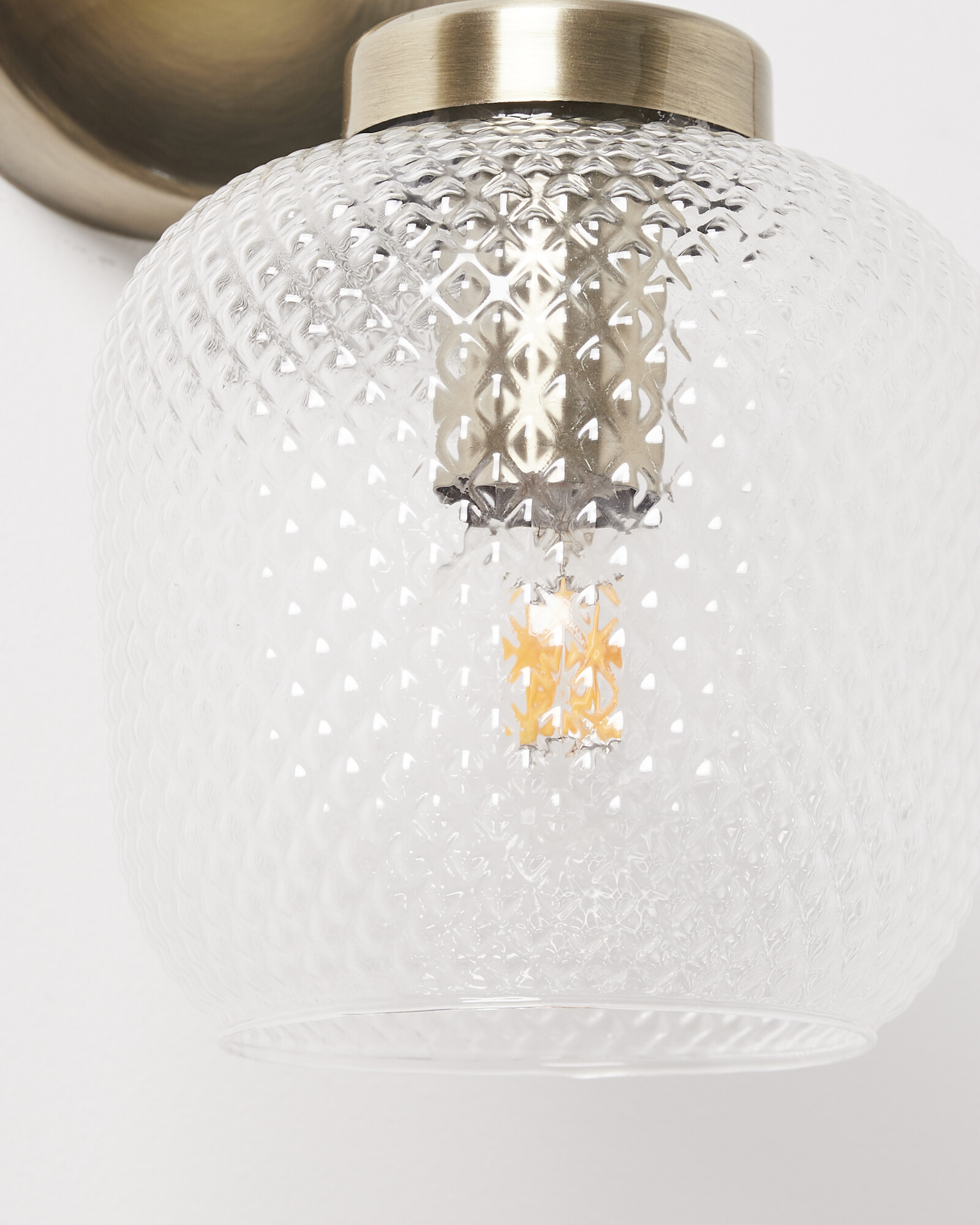 Luce Gold & Glass Wall Light | Oliver Bonas