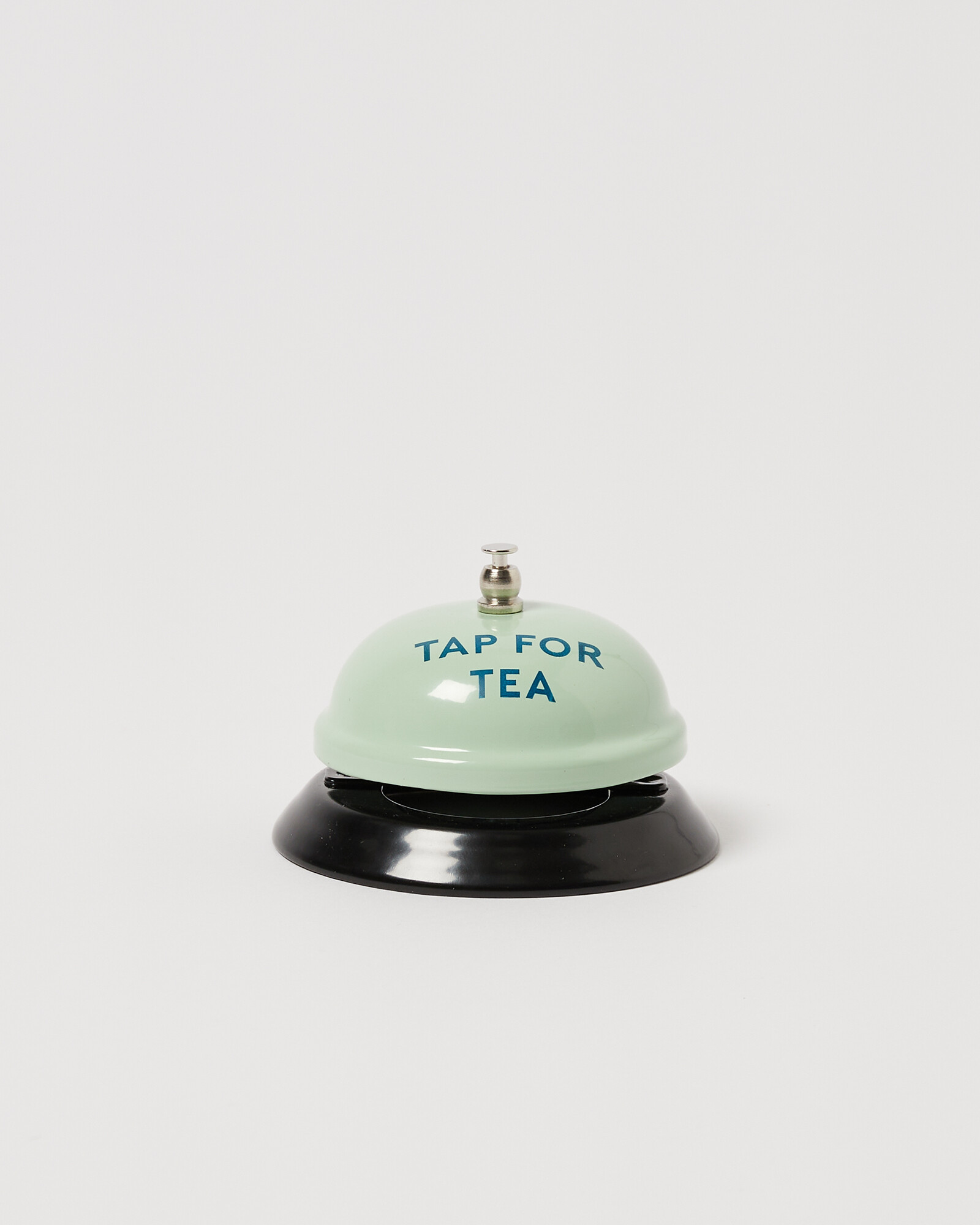 Tap For Tea Light Green Metal Bell | Oliver Bonas