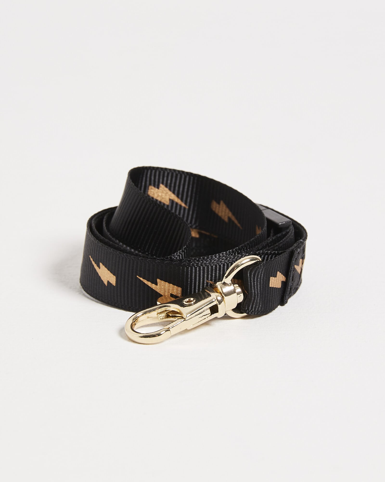 Lightning Bolt Black Lanyard Strap | Oliver Bonas
