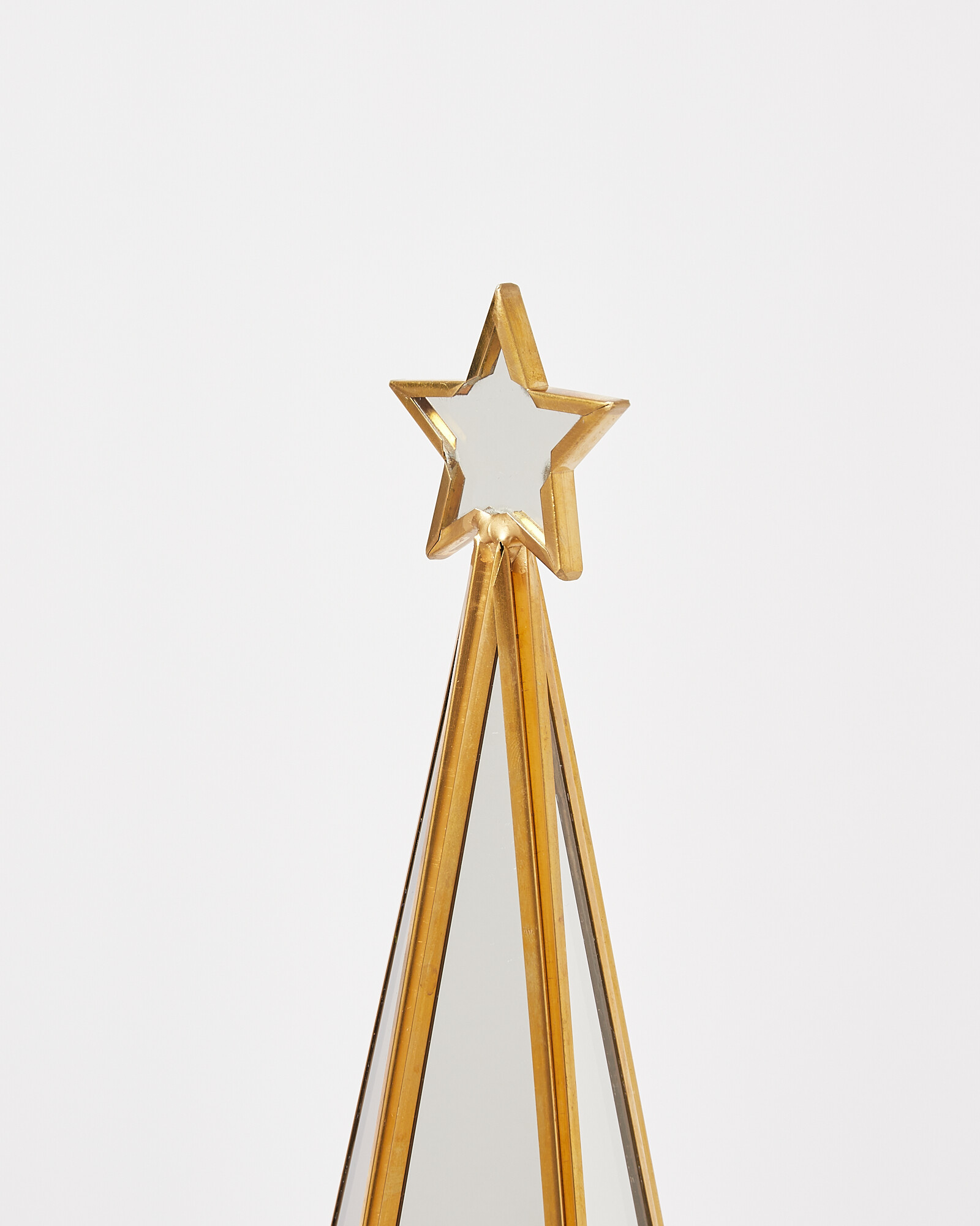 Mirrored Glass & Gold Metal Christmas Tree Large | Oliver Bonas