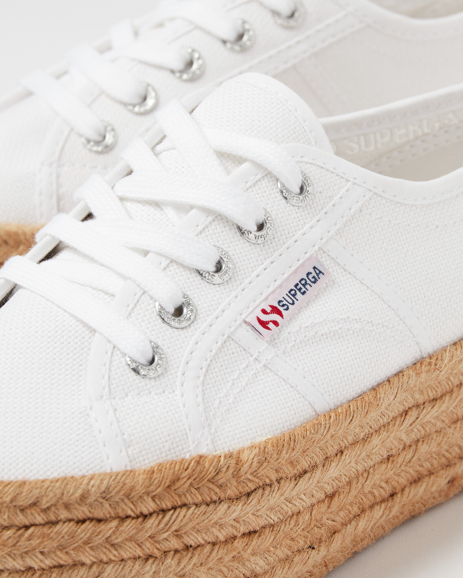 Superga Natural Flatform Espadrille Trainer | Oliver Bonas