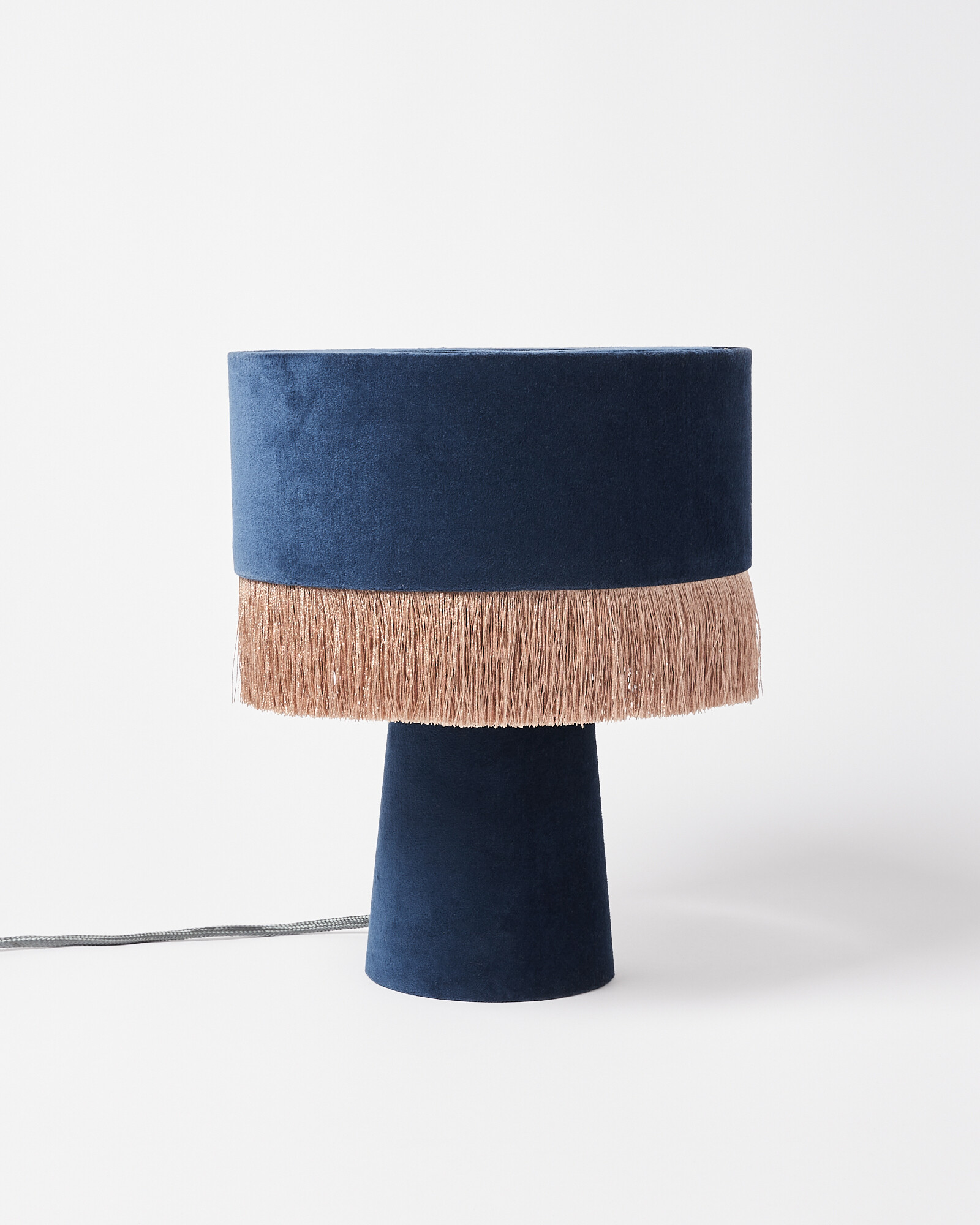 Ero Velvet & Tassel Desk & Table Lamp | Oliver Bonas