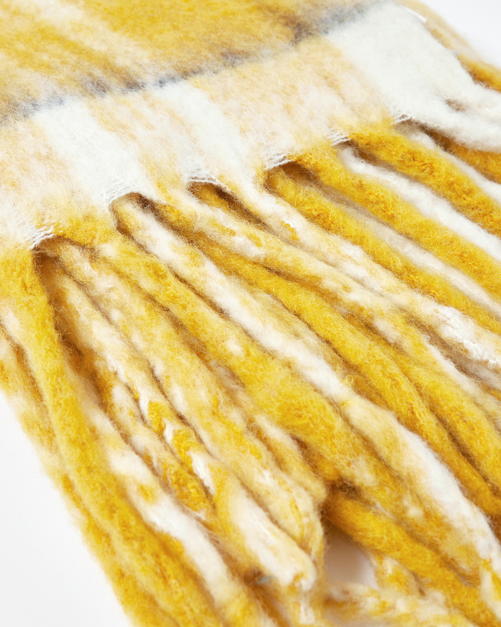 Mari Yellow Check Throw | Oliver Bonas