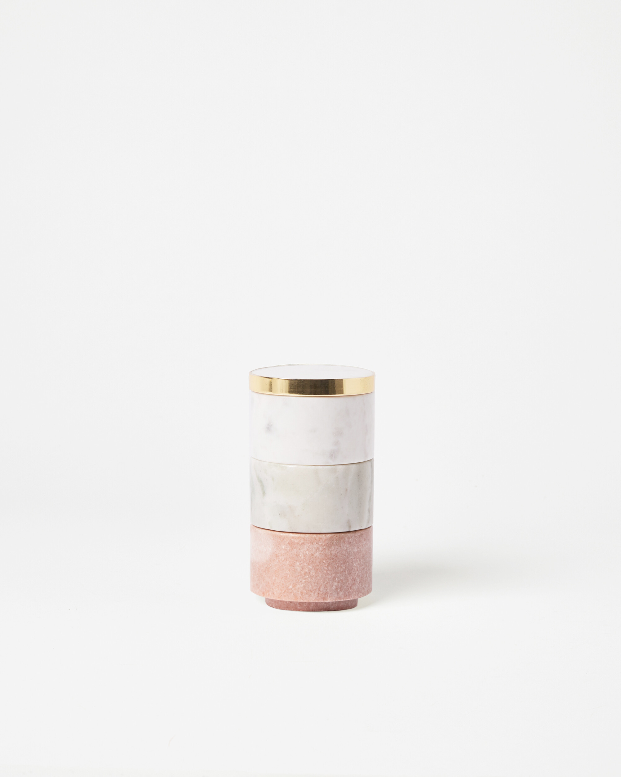 Stacking Mixed Marble Trinket Pots | Oliver Bonas