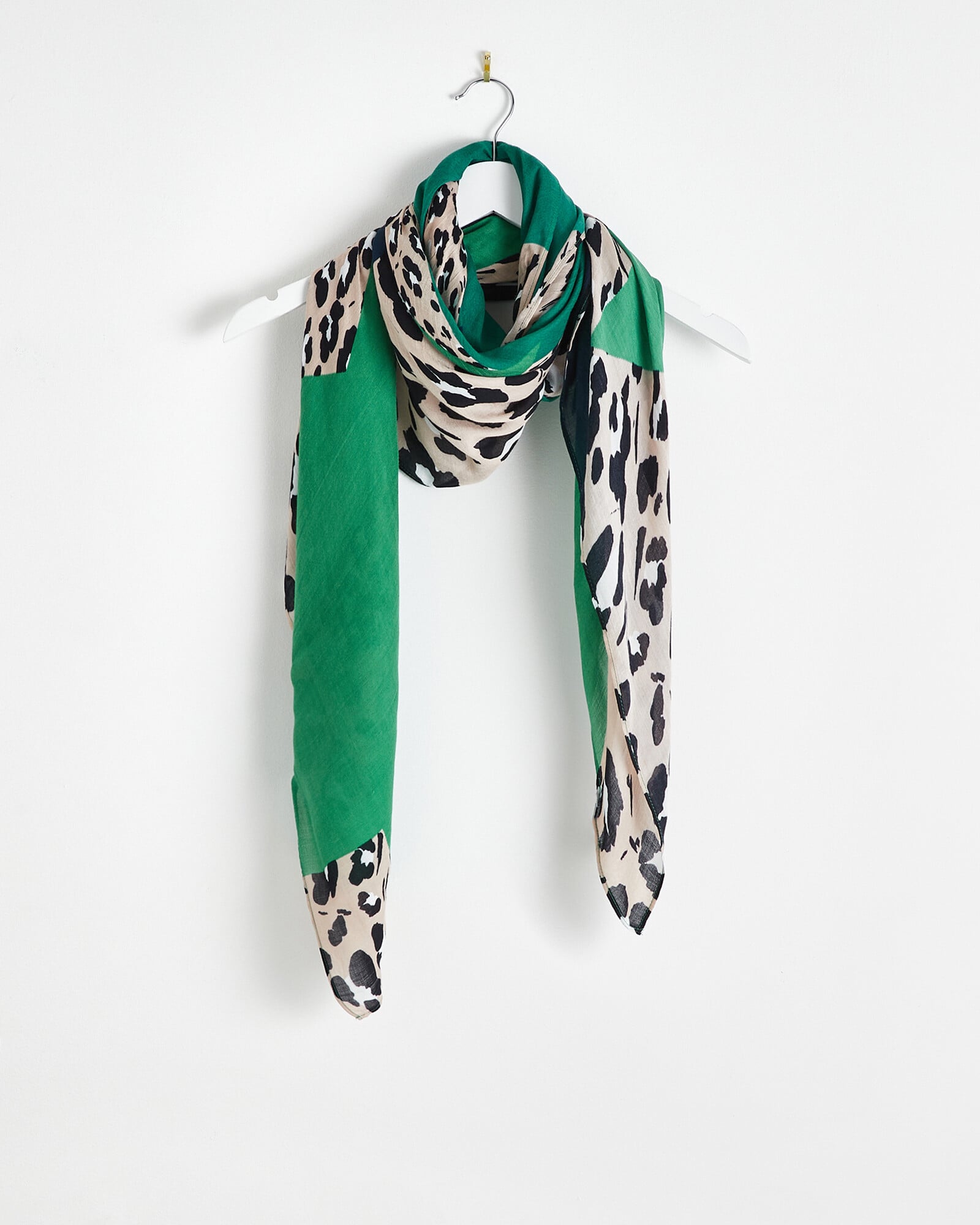 Abstract Star & Animal Print Blue Scarf | Oliver Bonas