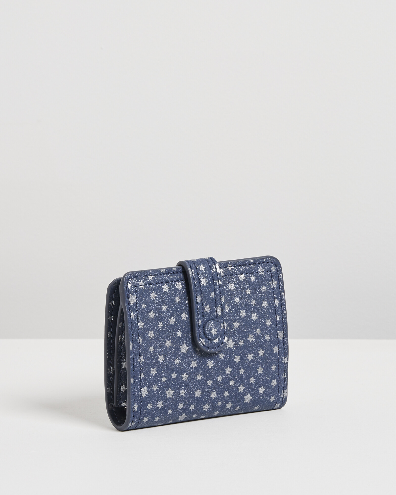 Luna Star Print Blue Fold Over Purse | Oliver Bonas