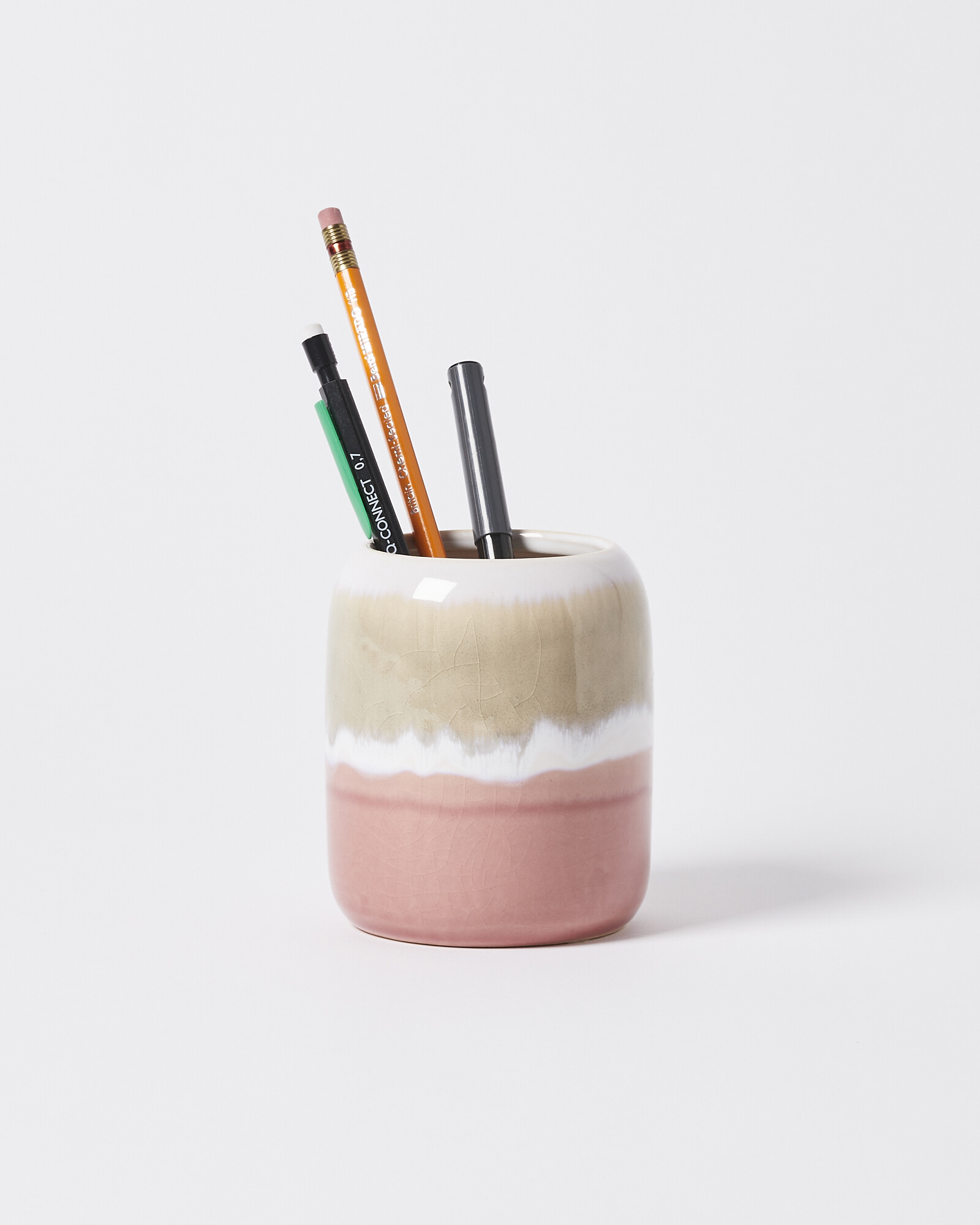 Ebel Pink Ceramic Pen Pot | Oliver Bonas