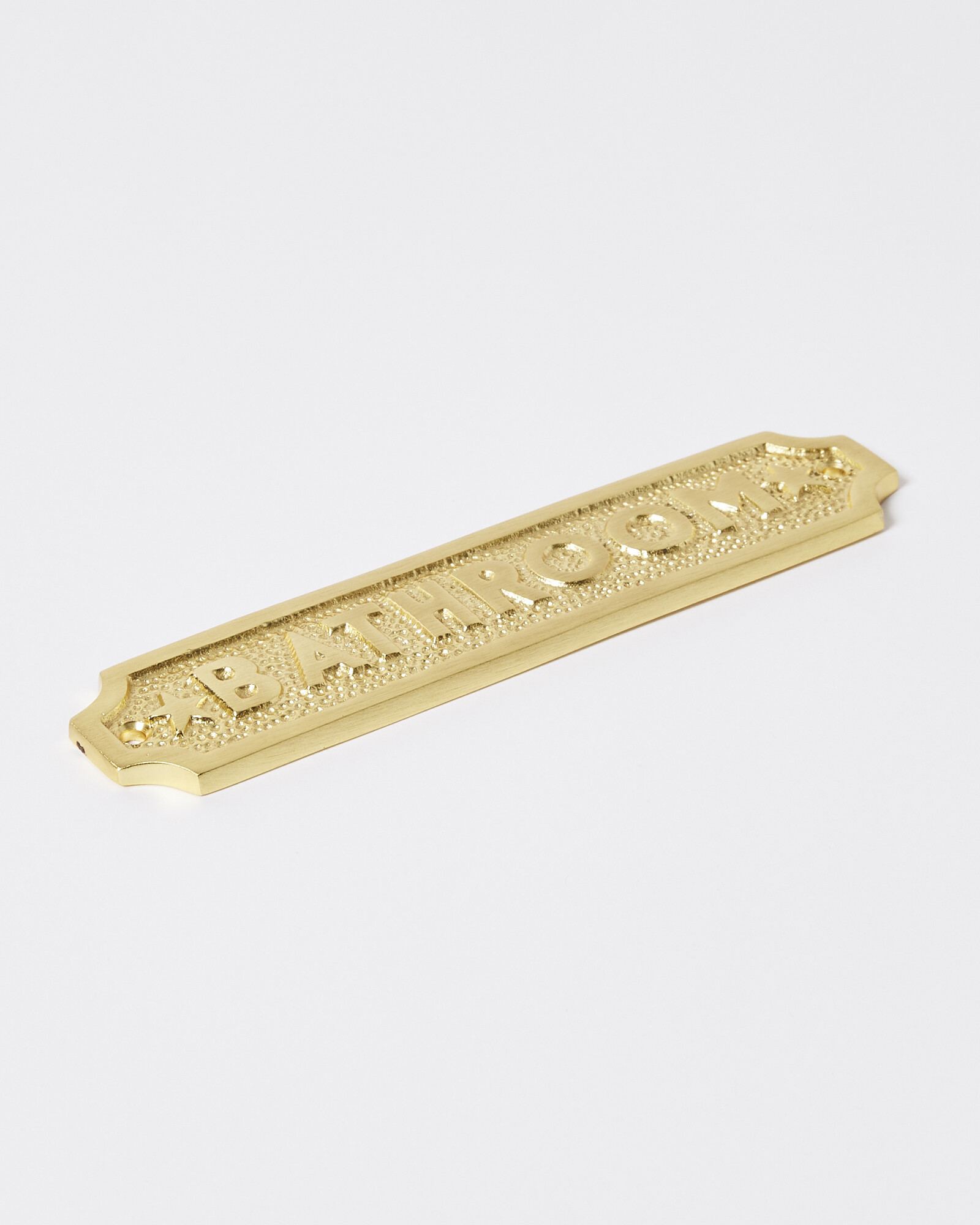 Brass Bathroom Sign | Oliver Bonas