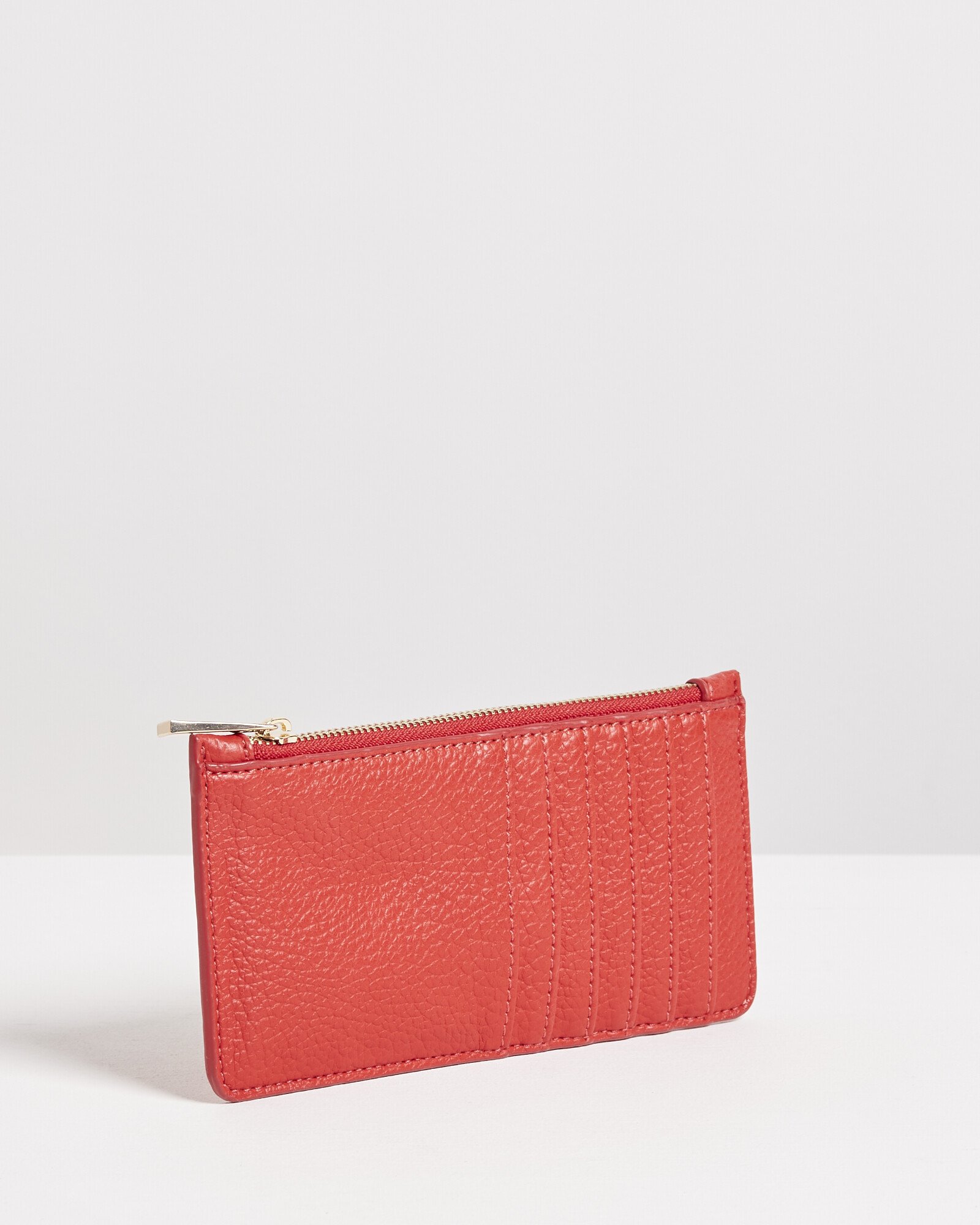 Rectangular Red Zipped Card Holder | Oliver Bonas