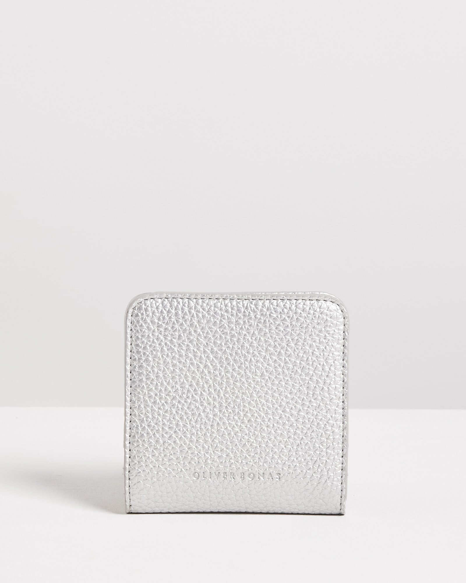 Jada Square Silver Fold Over Purse | Oliver Bonas