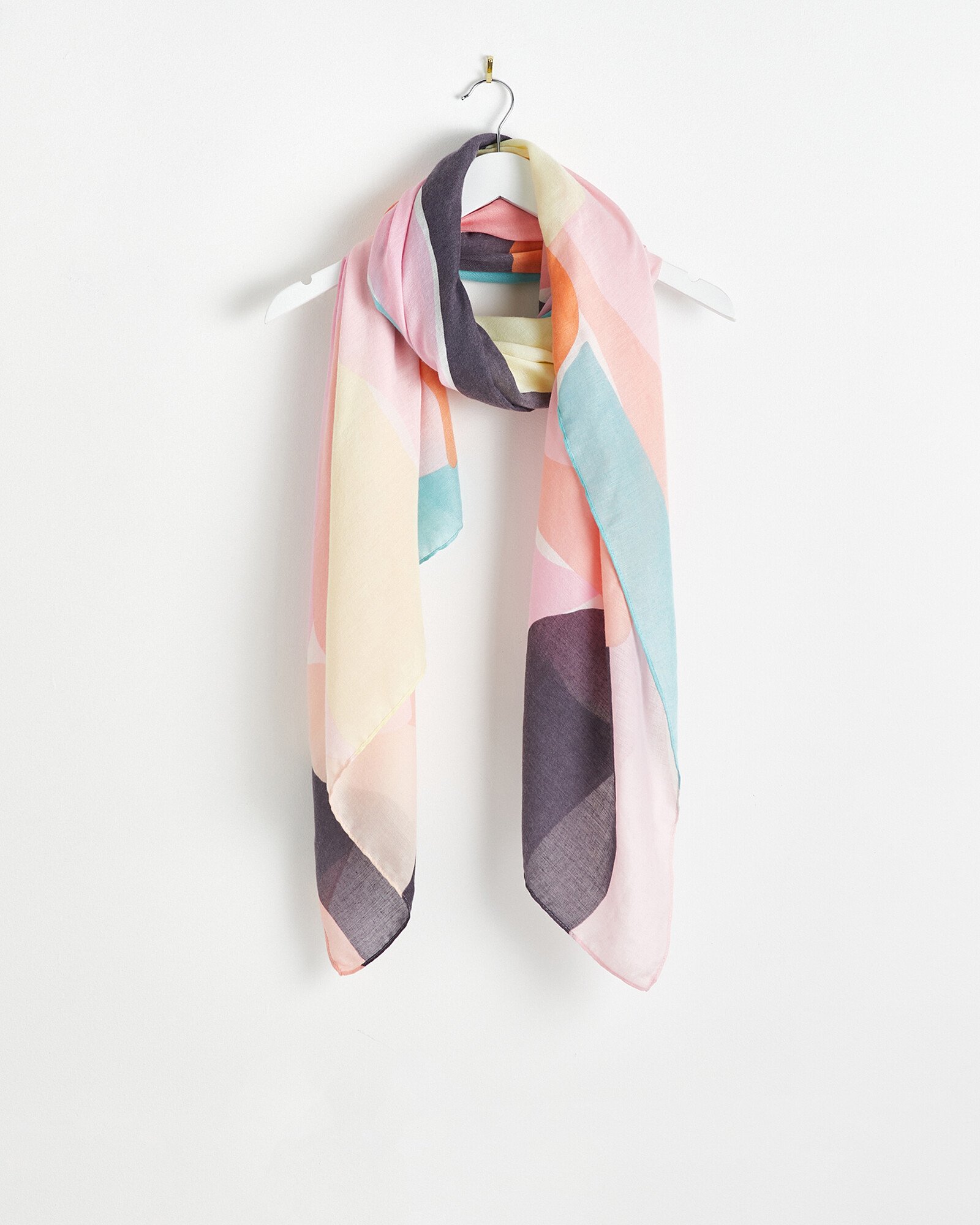 Abstract Shapes Multicoloured Lightweight Scarf | Oliver Bonas