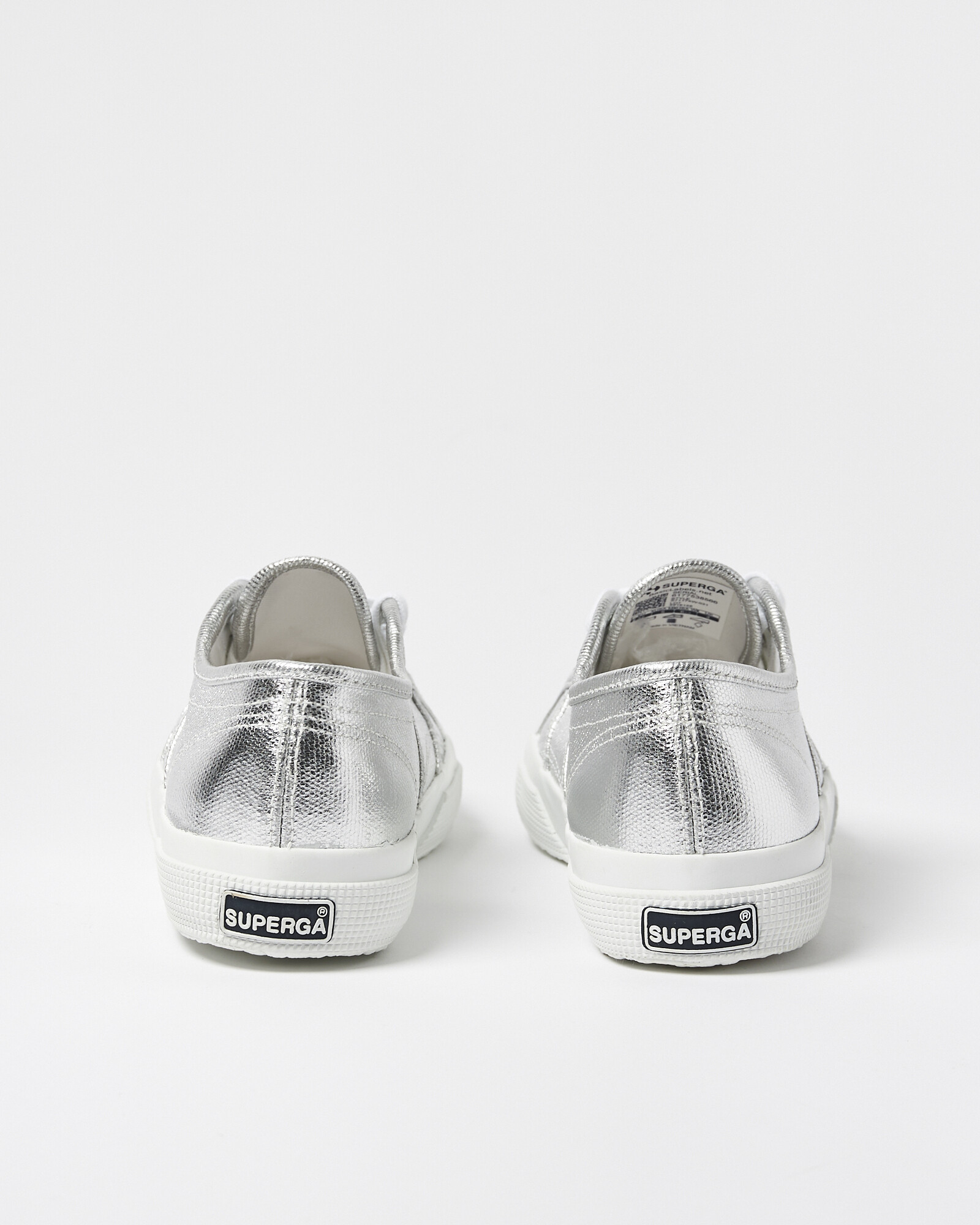 Superga 2750 Metallic Silver Trainers | Oliver Bonas