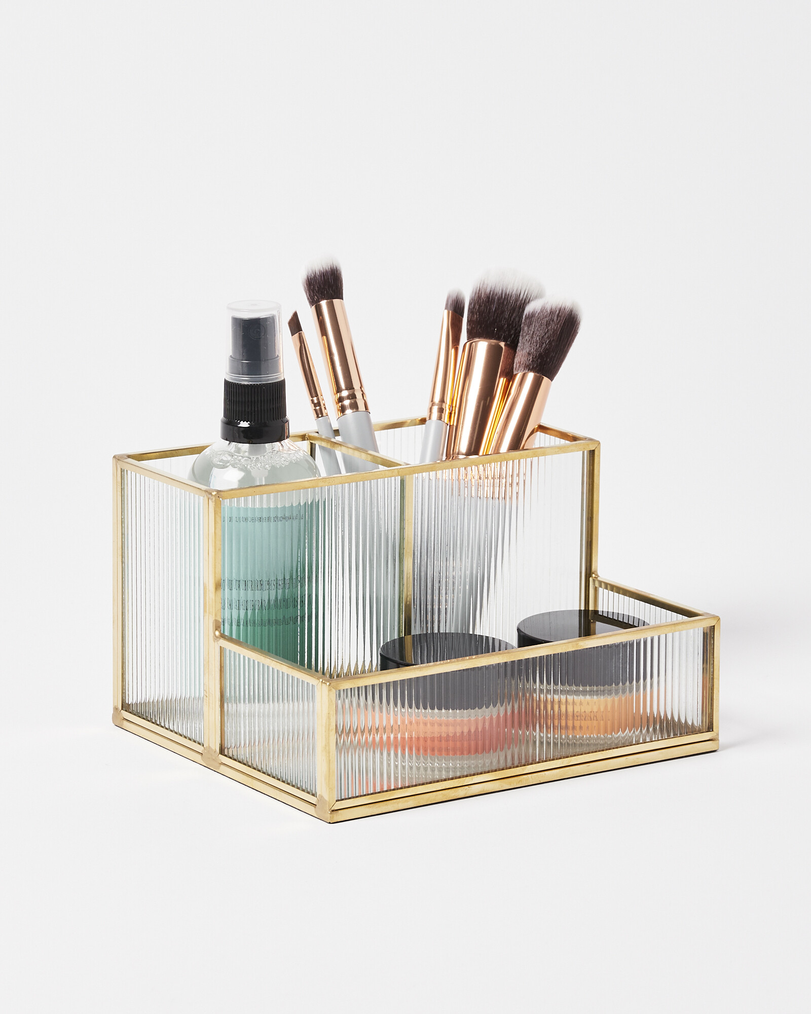 Loire Gold & Glass Multi Pen Pot | Oliver Bonas