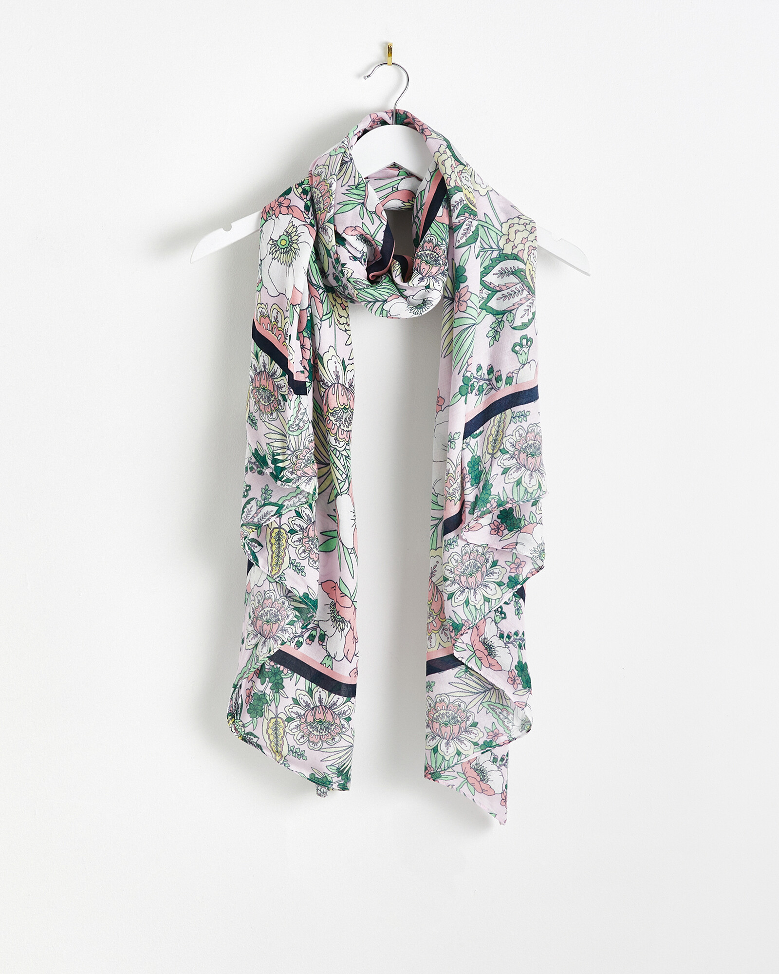Botanical Floral Print Lightweight Scarf | Oliver Bonas