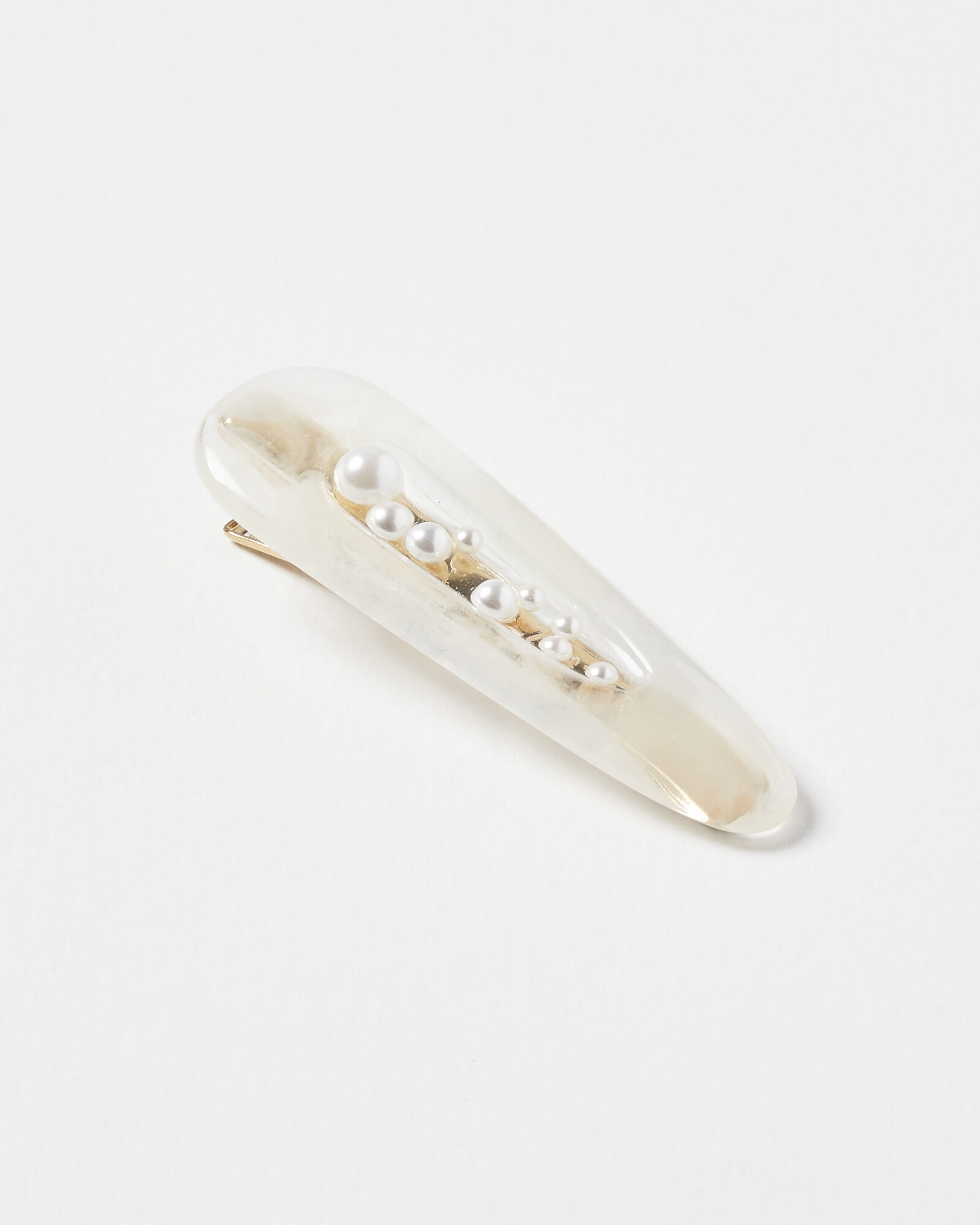 Faux Pearl Inlay Resin Hair Clip | Oliver Bonas