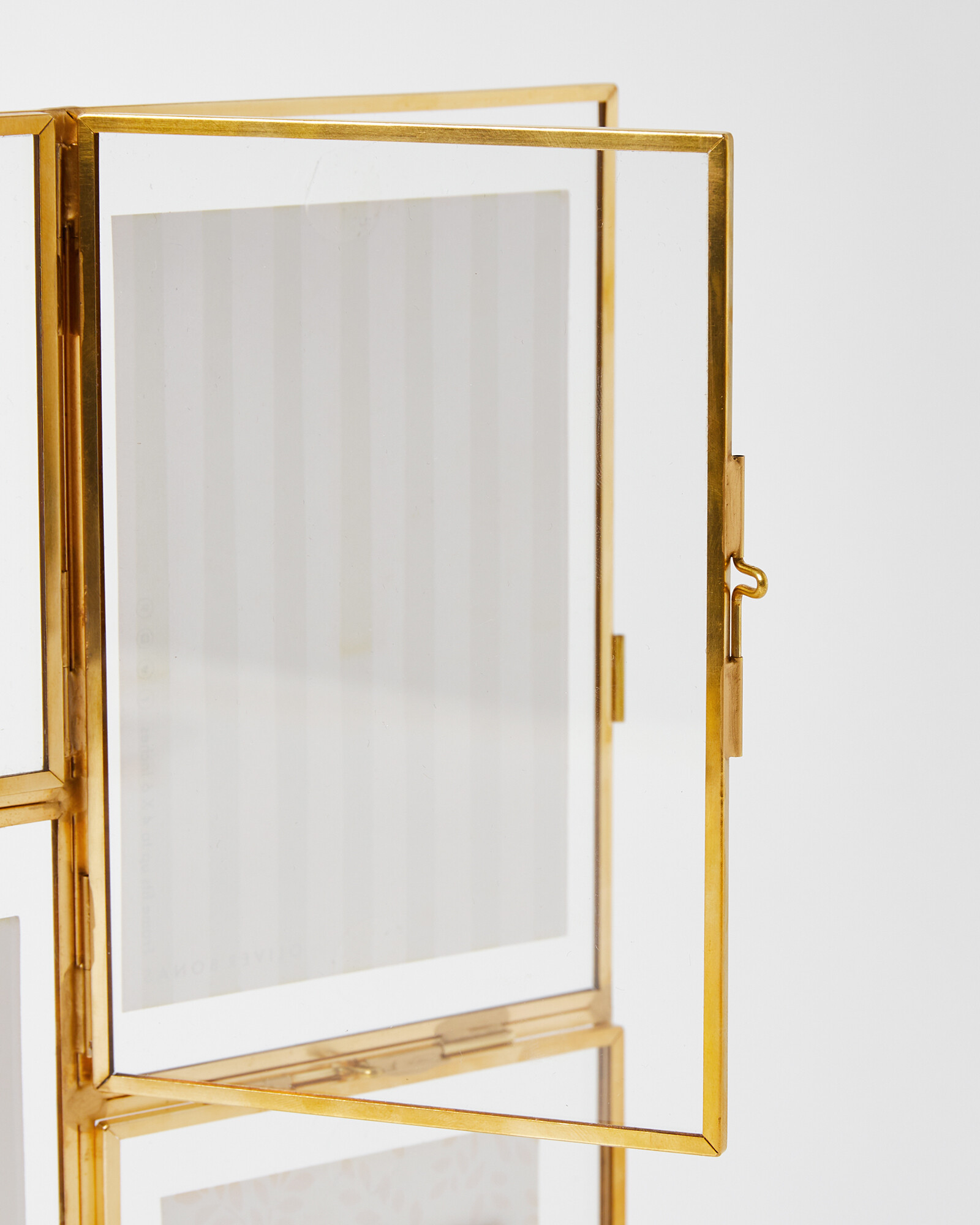 Gold & Glass Standing Multi Photo Frame | Oliver Bonas