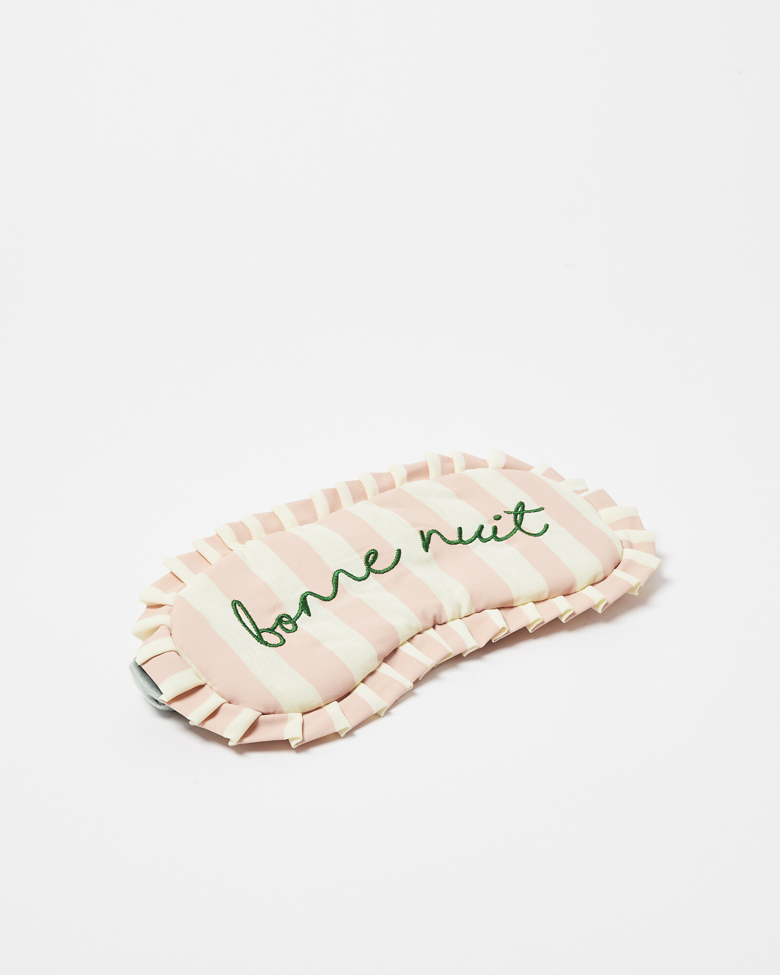 Bonne Nuit Frilled Pink Sleep Eye Mask | Oliver Bonas