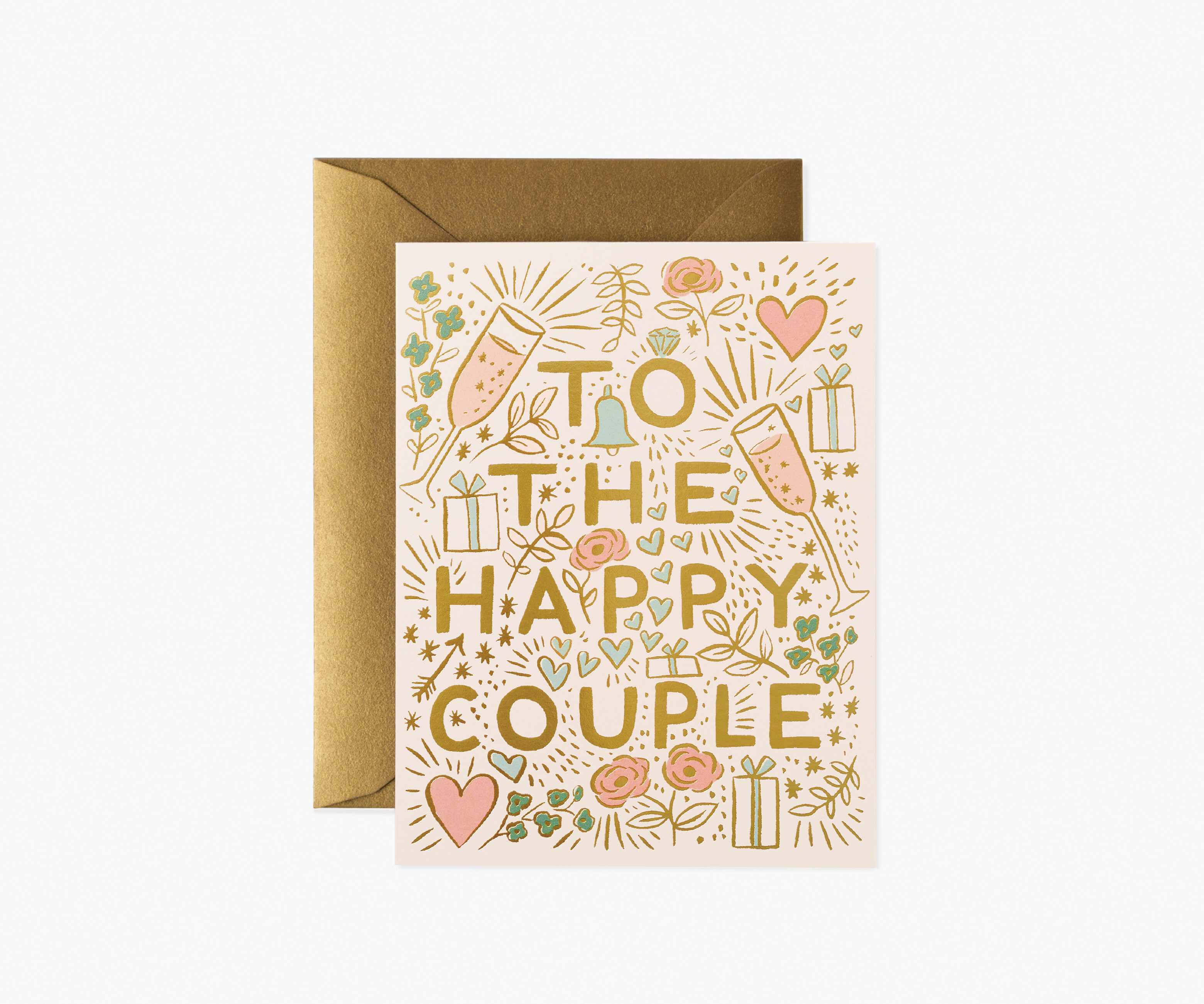 Floral To The Happy Couple Wedding Card | Oliver Bonas