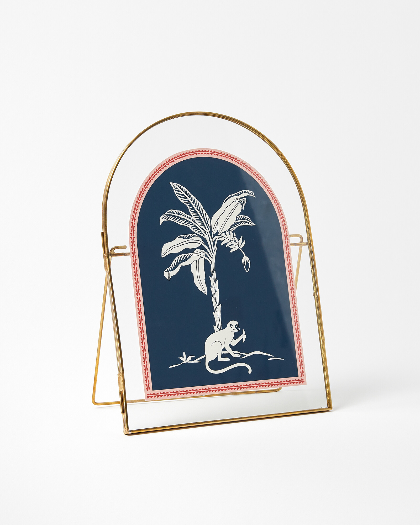 Gold & Glass Arch Portrait Standing Photo Frame | Oliver Bonas