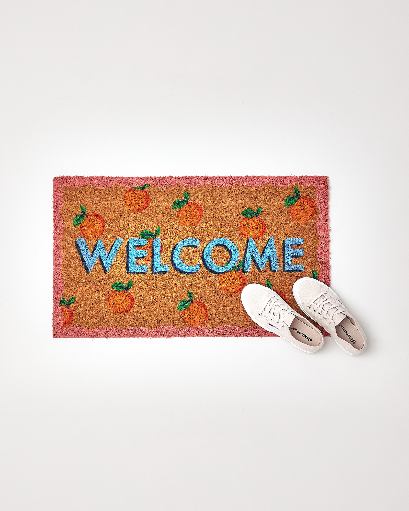 Orange Welcome Doormat | Oliver Bonas