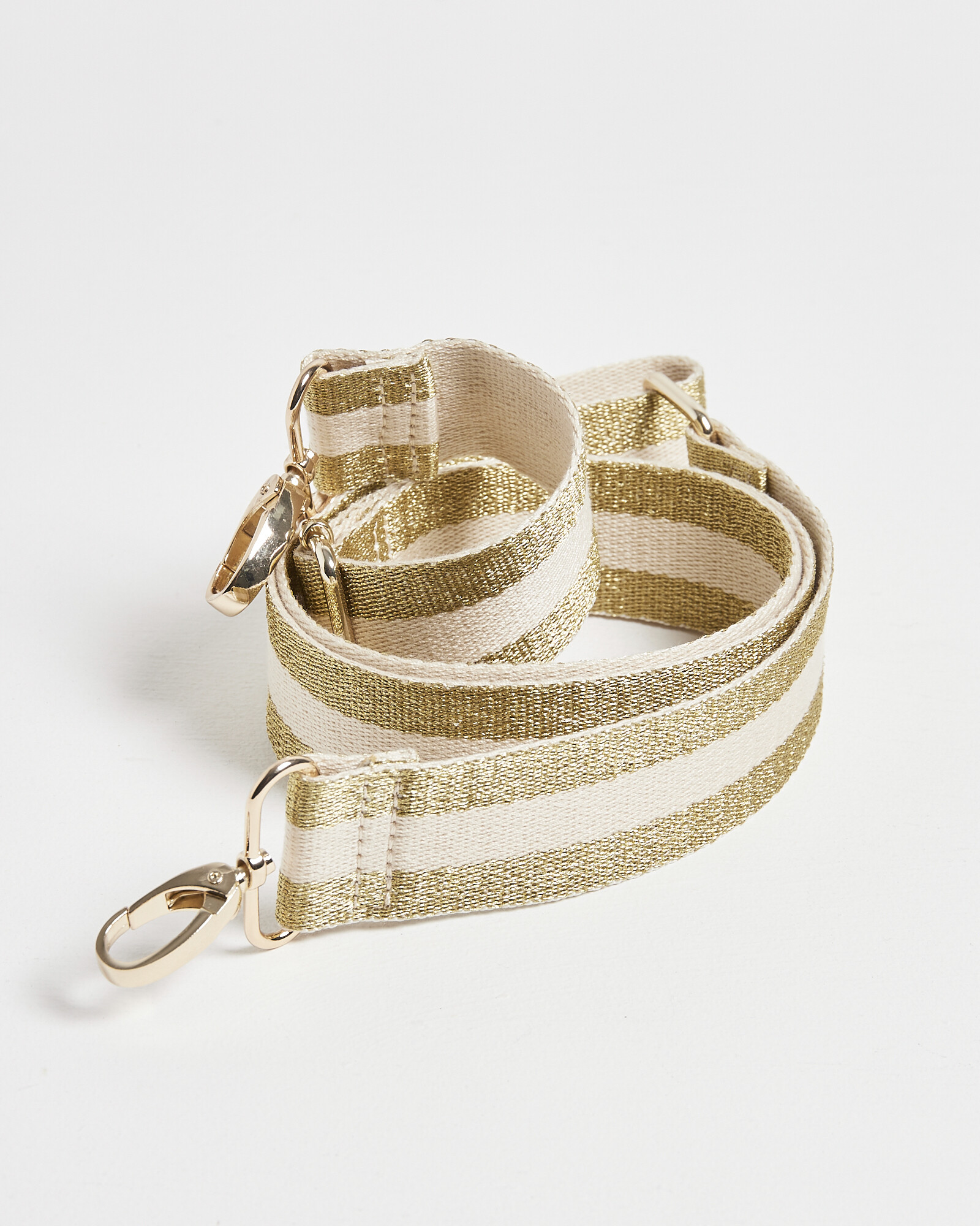 Metallic Stripe Gold Replacement Bag Strap Regular | Oliver Bonas