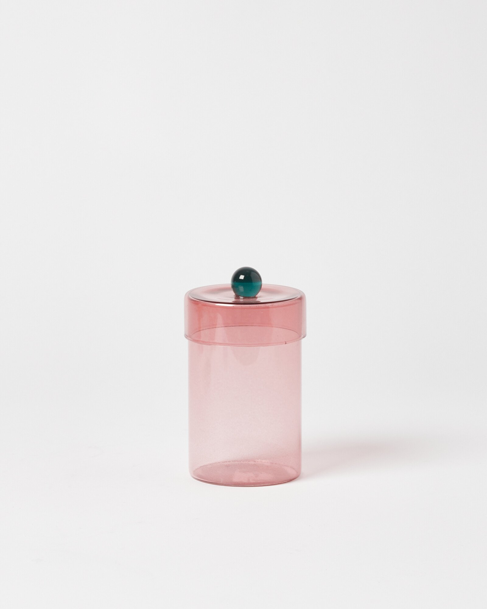 Mairet Pink Glass Trinket Pot Large | Oliver Bonas
