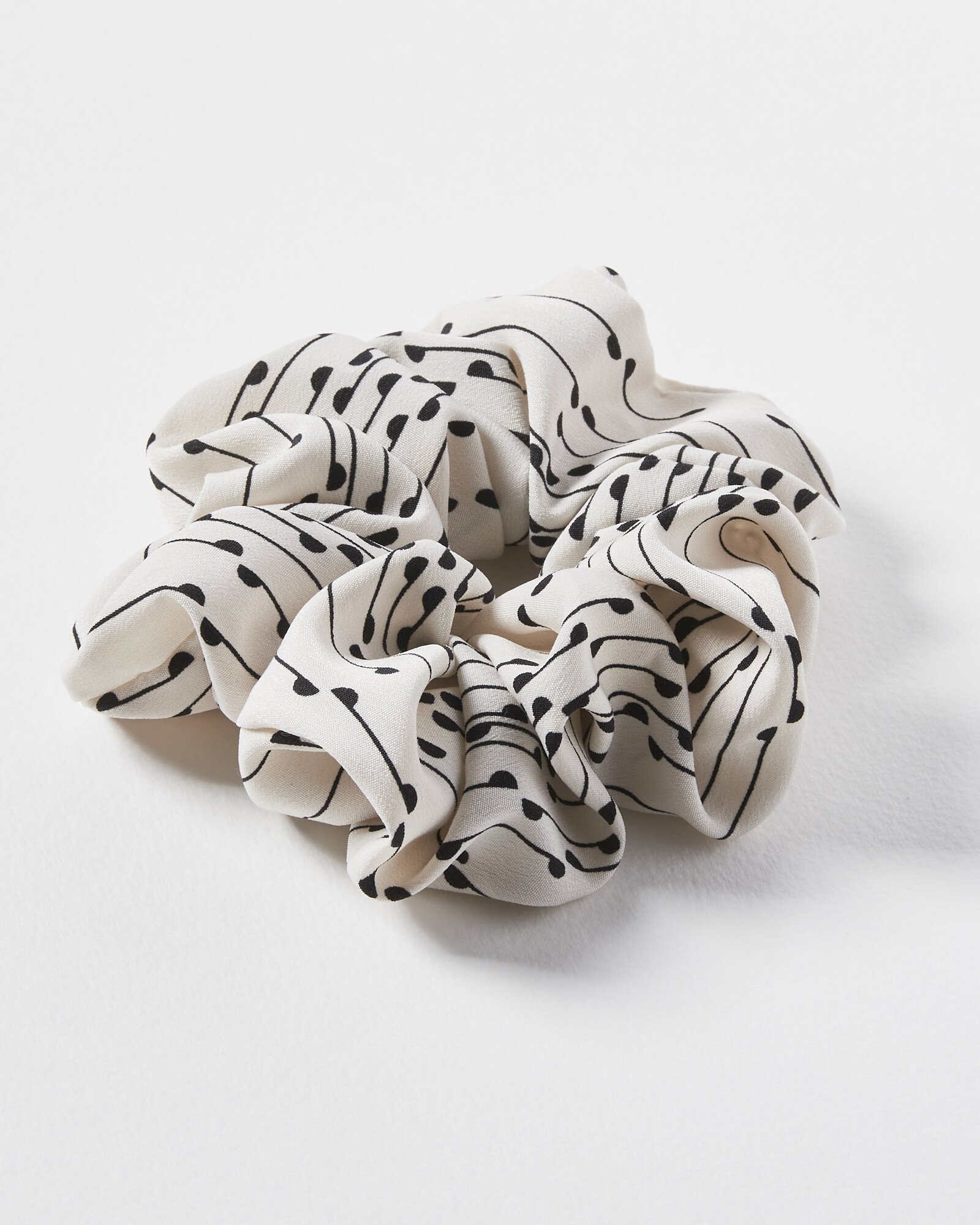 Lois Linear Monochrome Print Scrunchie | Oliver Bonas