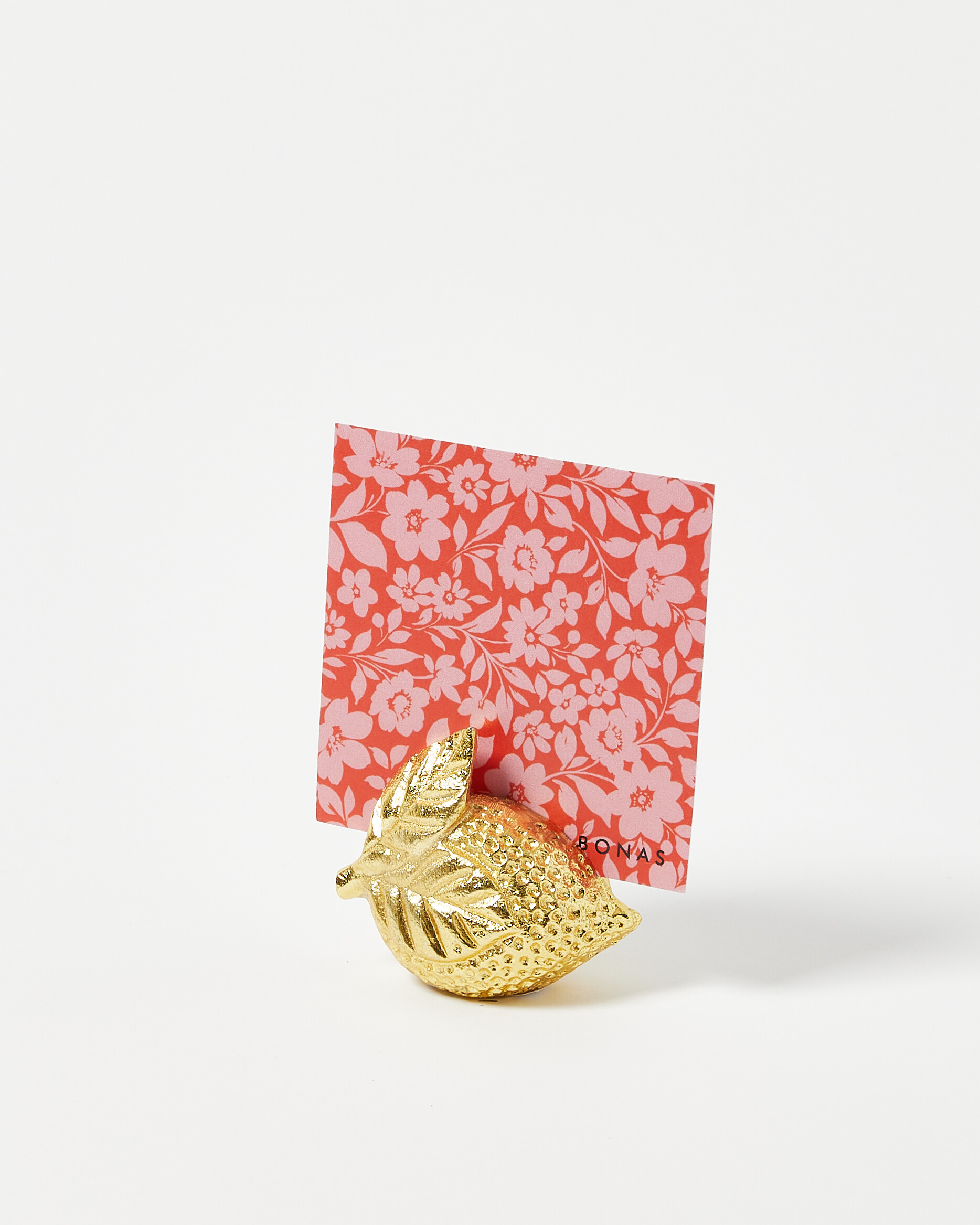 Lemon Gold Metal Photo Holder | Oliver Bonas