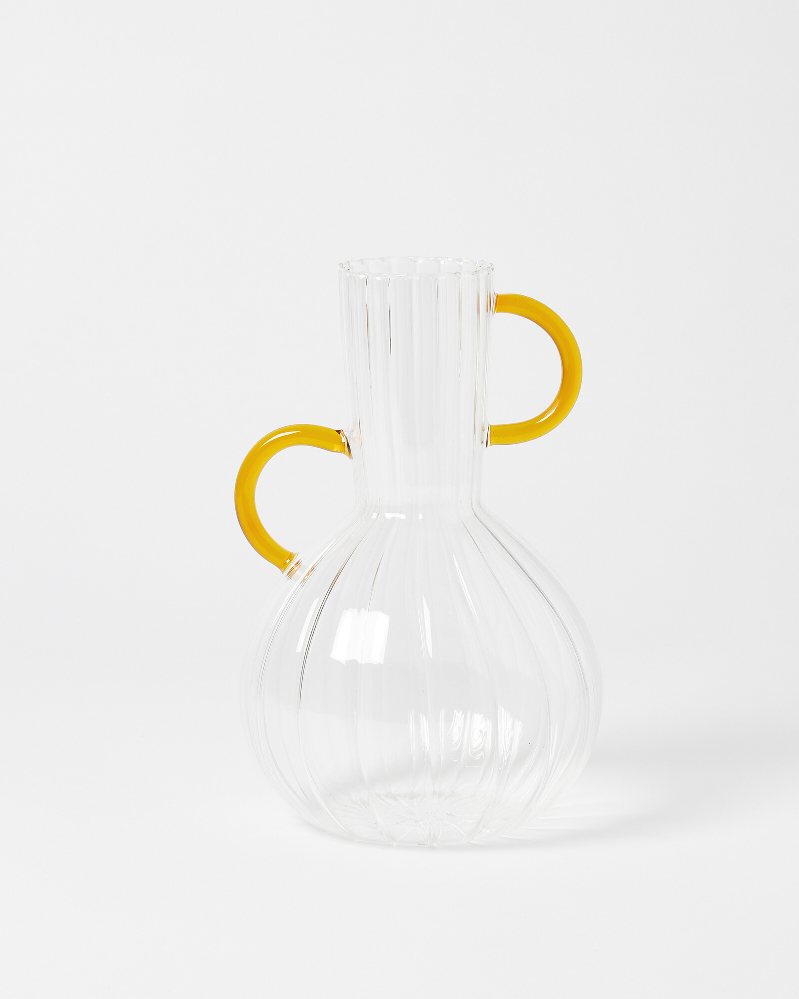 Florence Yellow Handle Glass Vase | Oliver Bonas