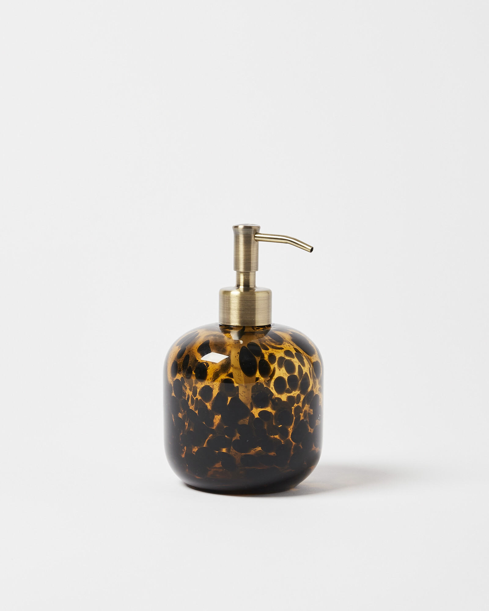 Brown Tortoiseshell Glass Soap Dispenser | Oliver Bonas