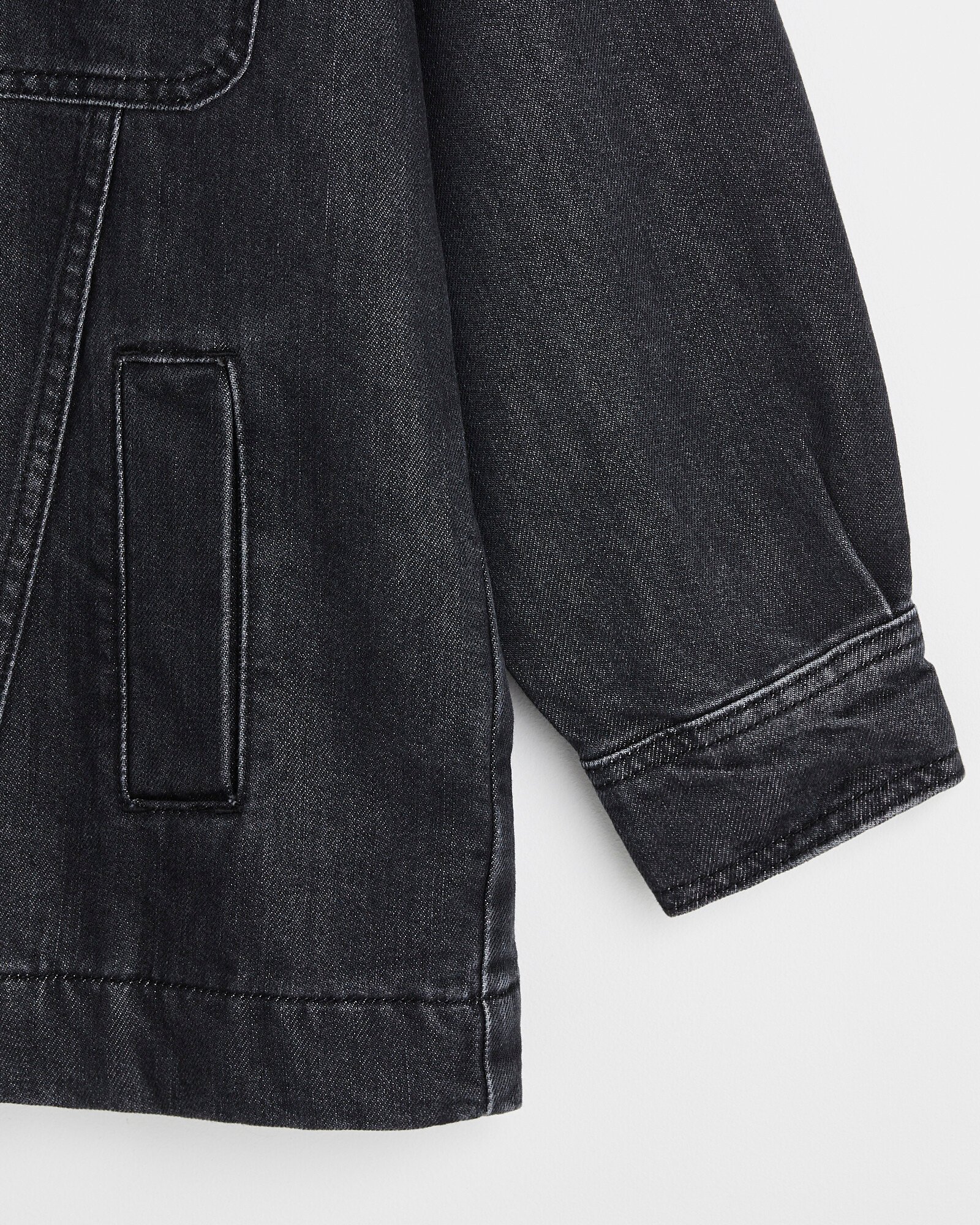 Black Denim Shacket | Oliver Bonas