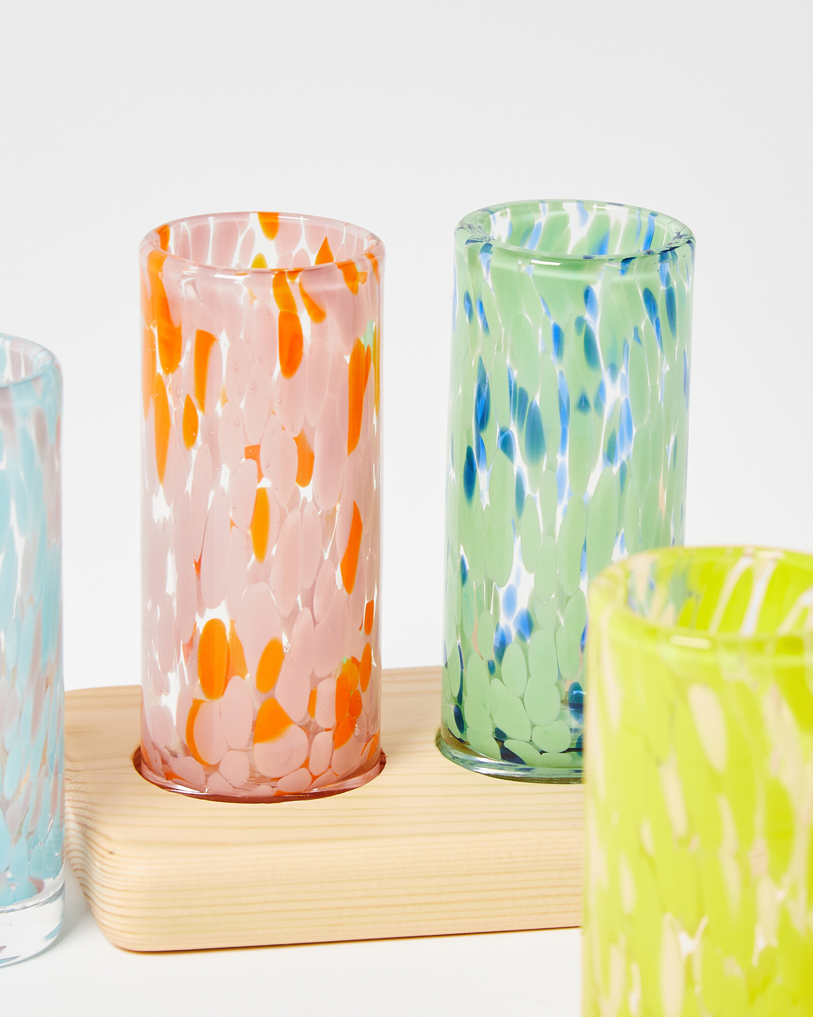 Bexton Spot Shot Glasses & Paddle Set of Four | Oliver Bonas