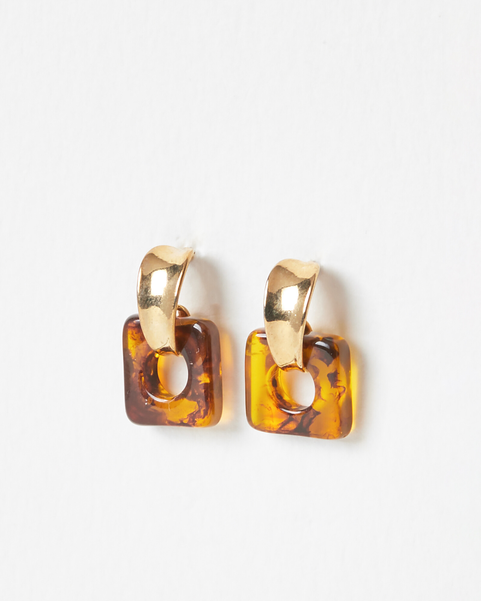 Eldoris Tortoiseshell Loop Drop Earrings | Oliver Bonas US