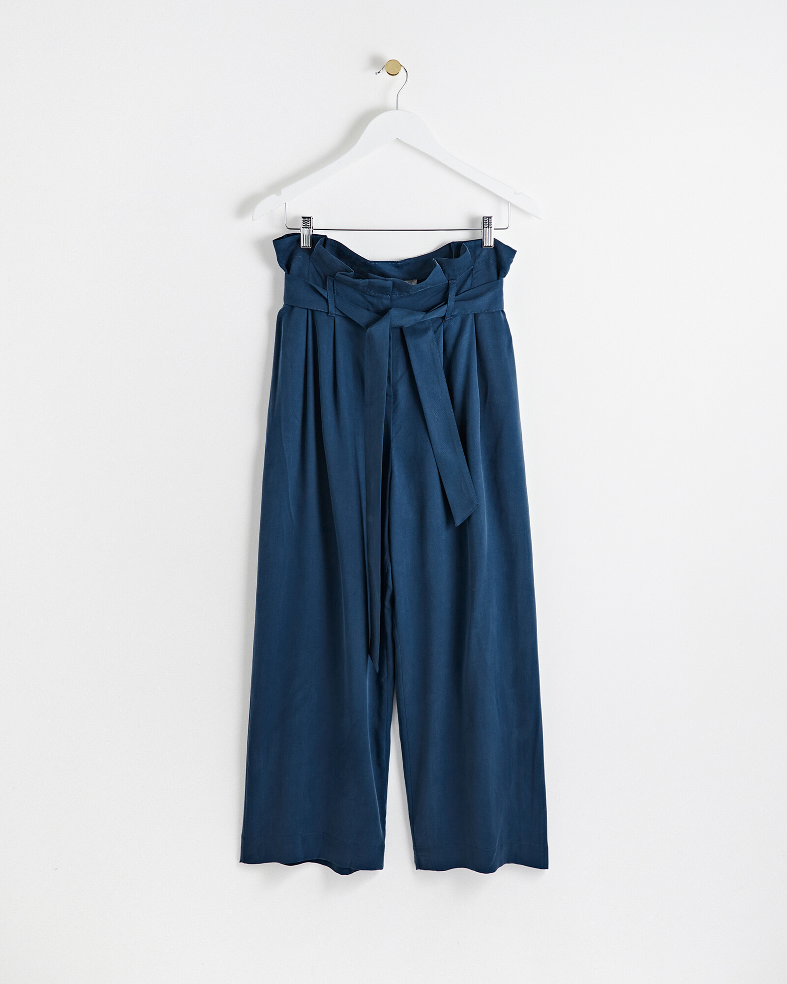 Tie Waist Navy Blue Culottes | Oliver Bonas