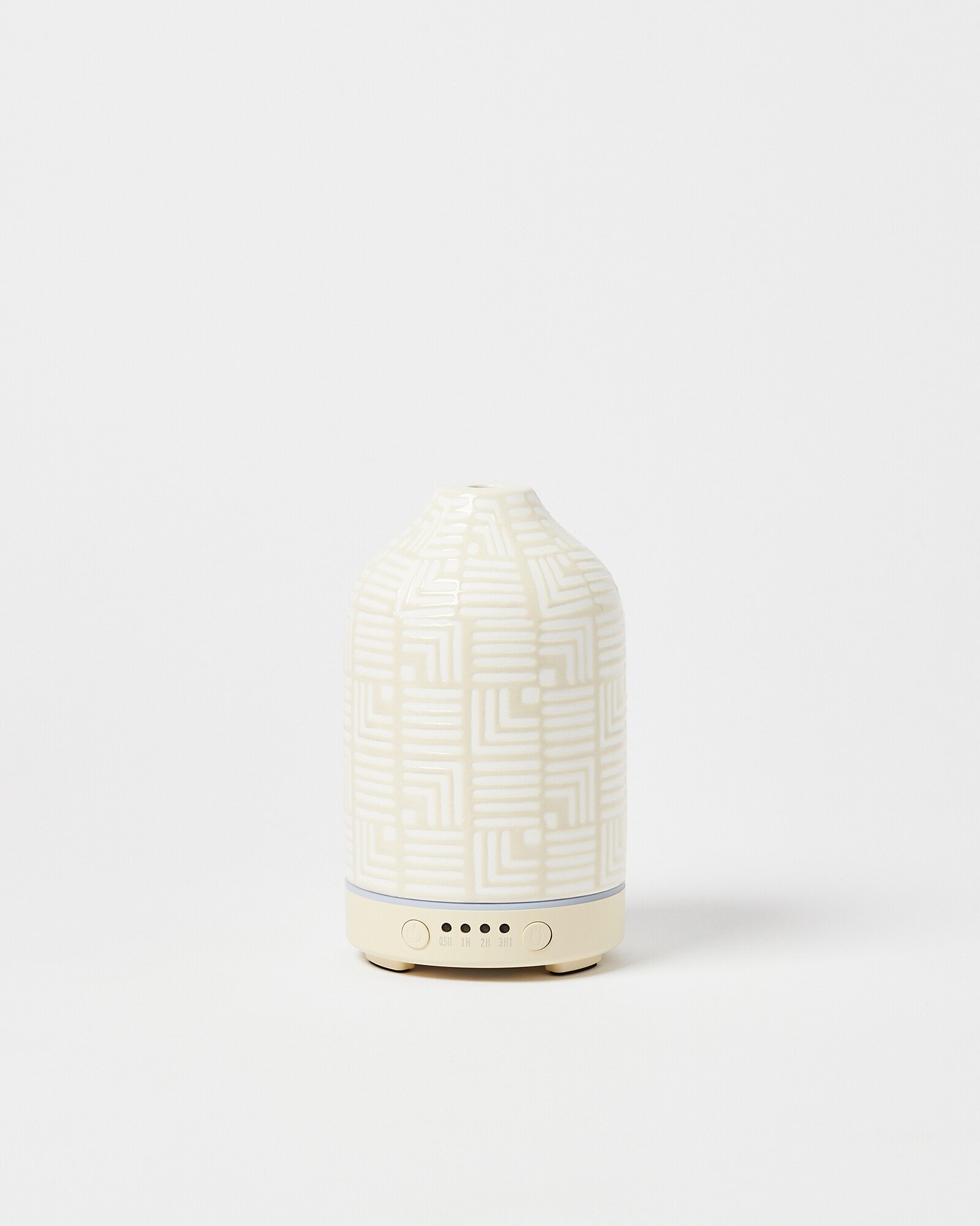 Sienna Geometric Cream Essential Oil Electric Aroma Diffuser | Oliver Bonas
